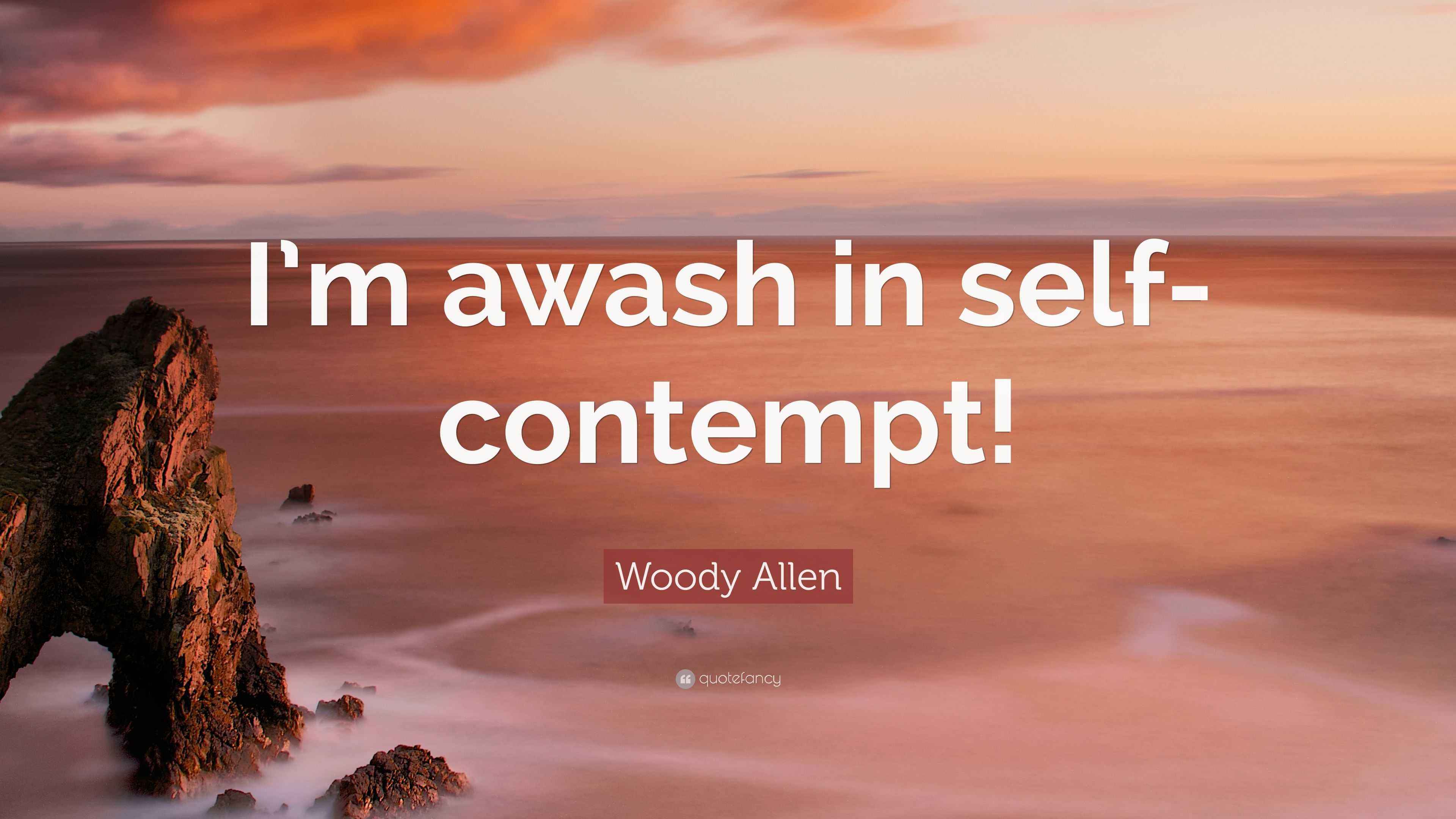 Woody Allen Quote: “I’m awash in self-contempt!”