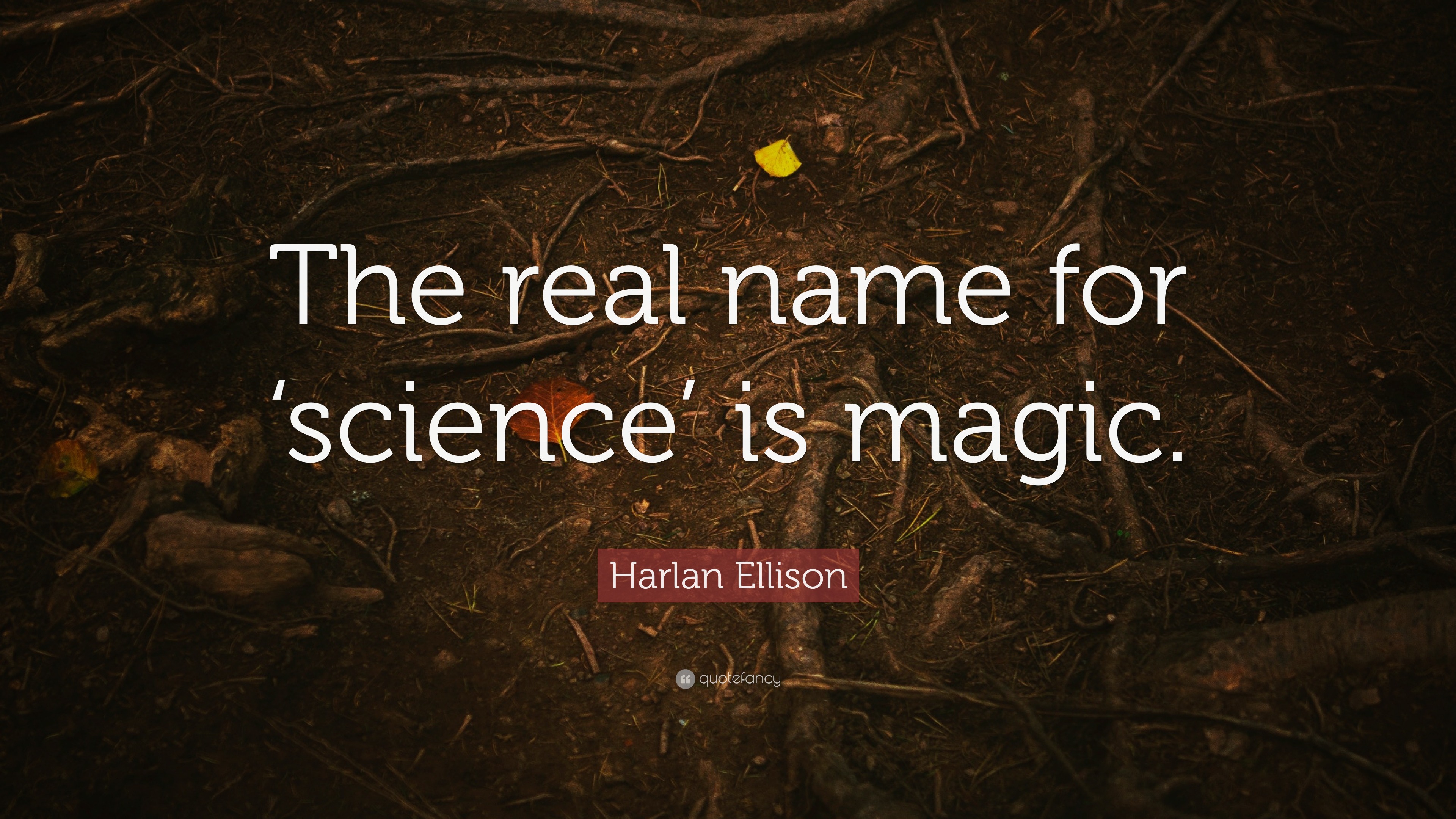Harlan Ellison Quote: “The real name for ‘science’ is magic.”