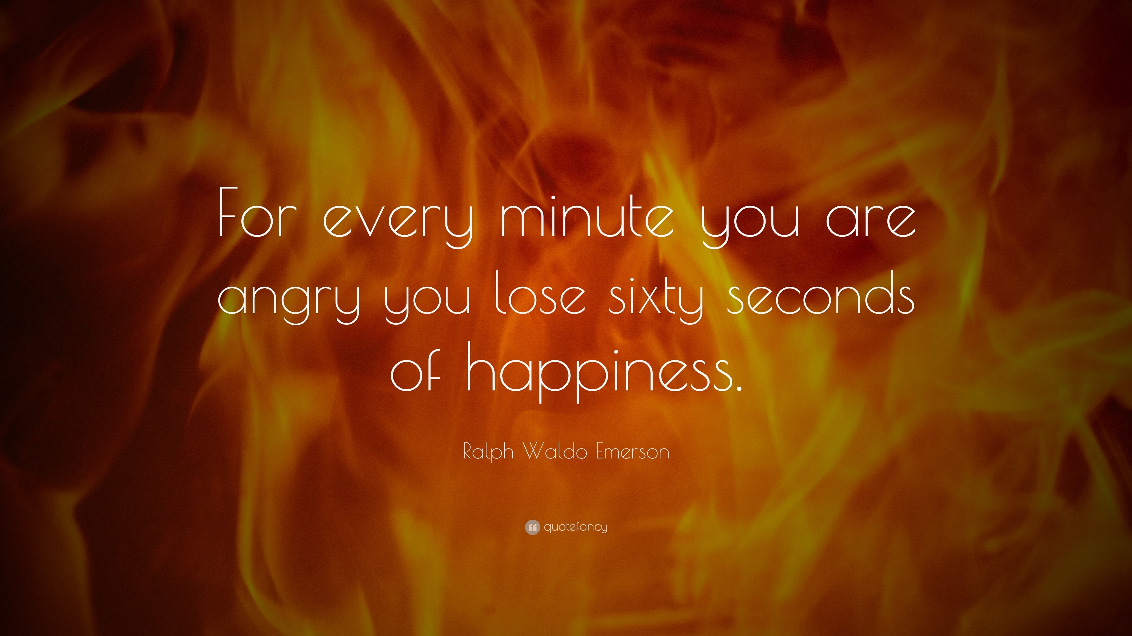 Ralph Waldo Emerson Quote: “For every minute you are angry you lose ...