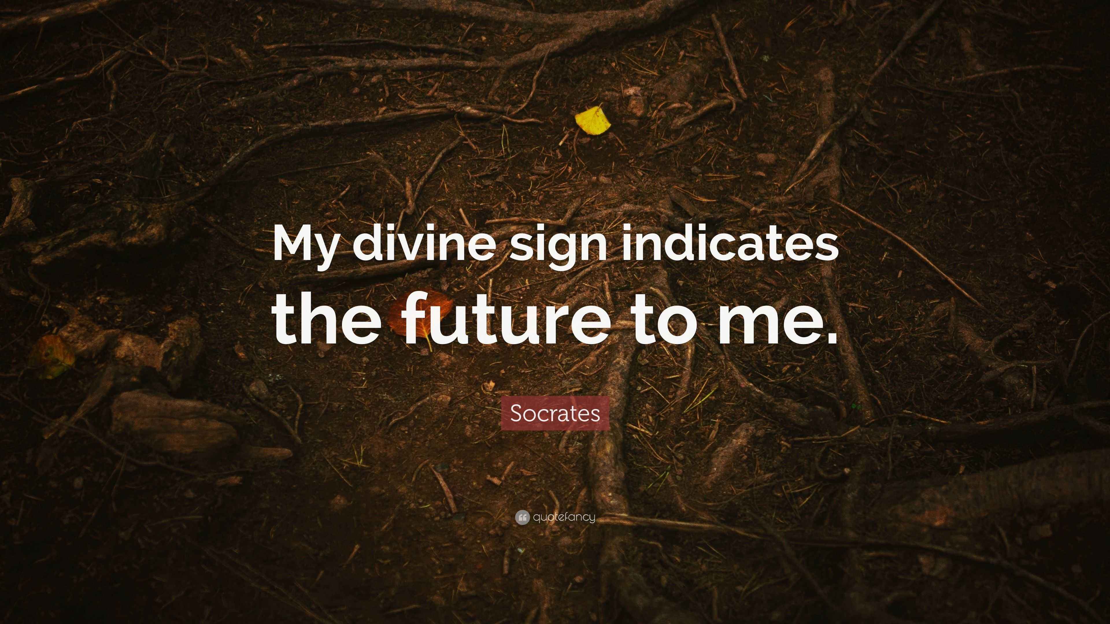 Socrates Quote: “My divine sign indicates the future to me.”