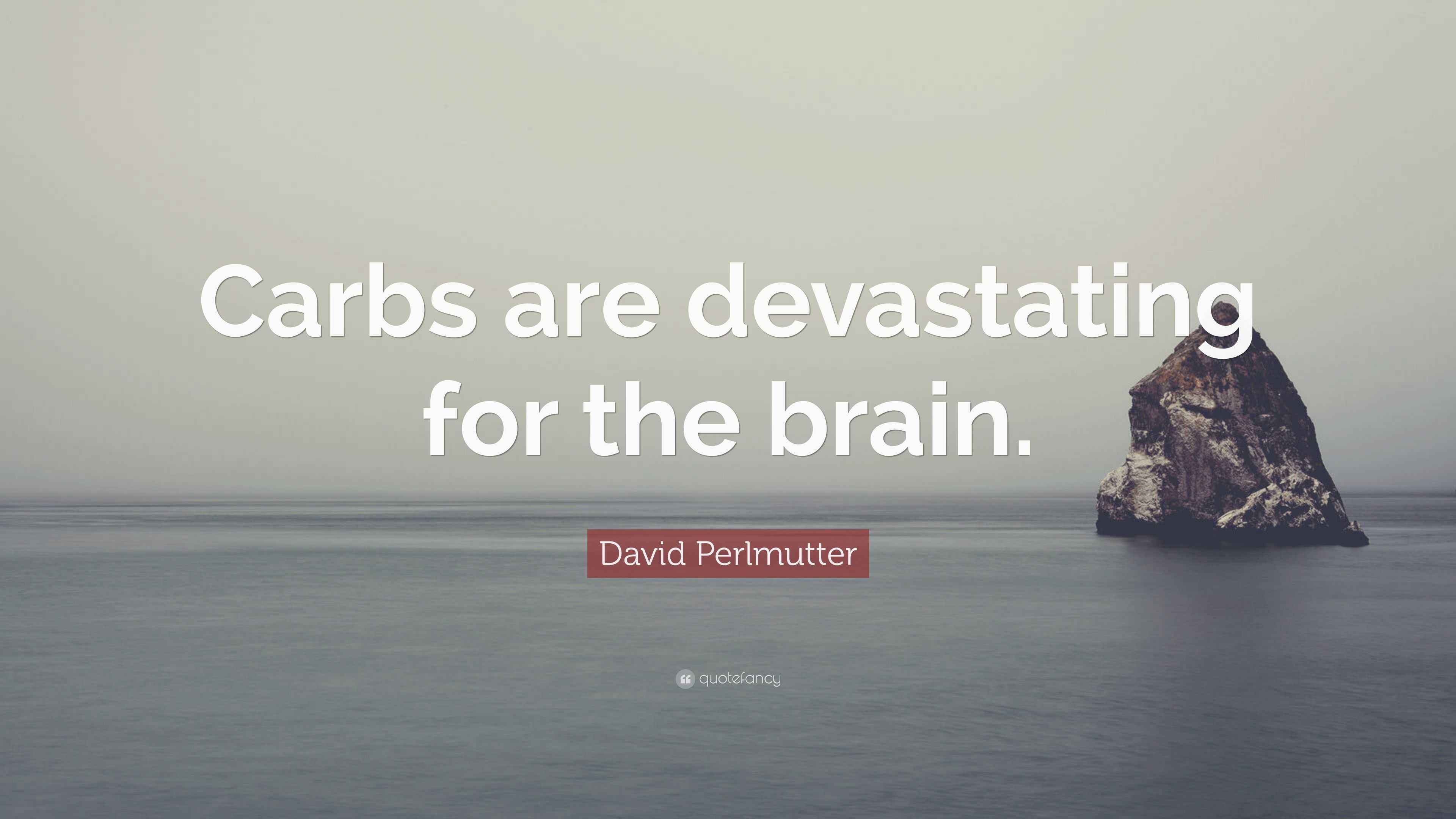 David Perlmutter Quote: “Carbs are devastating for the brain.”