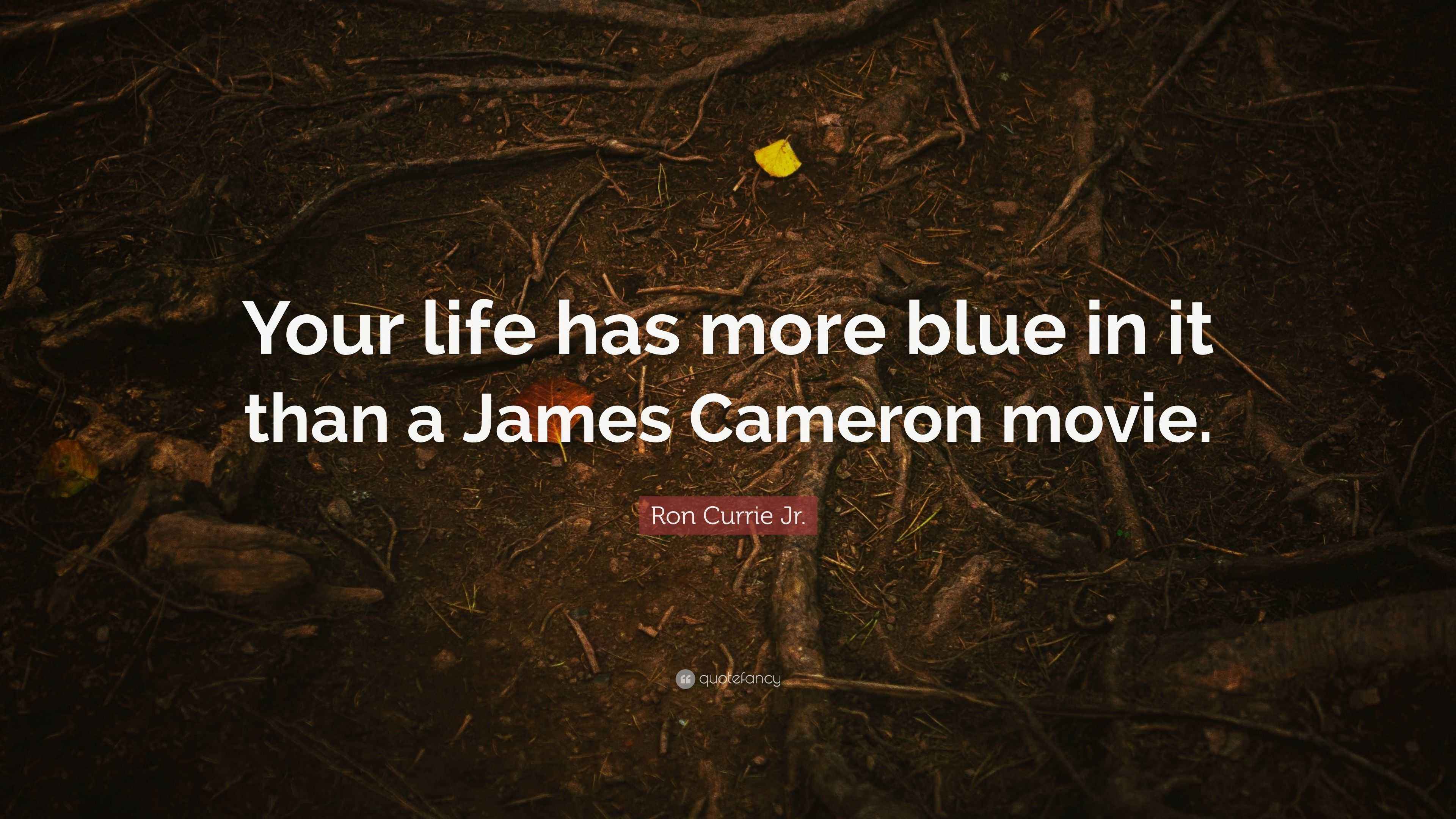 Ron Currie Jr. Quote: “Your life has more blue in it than a James ...