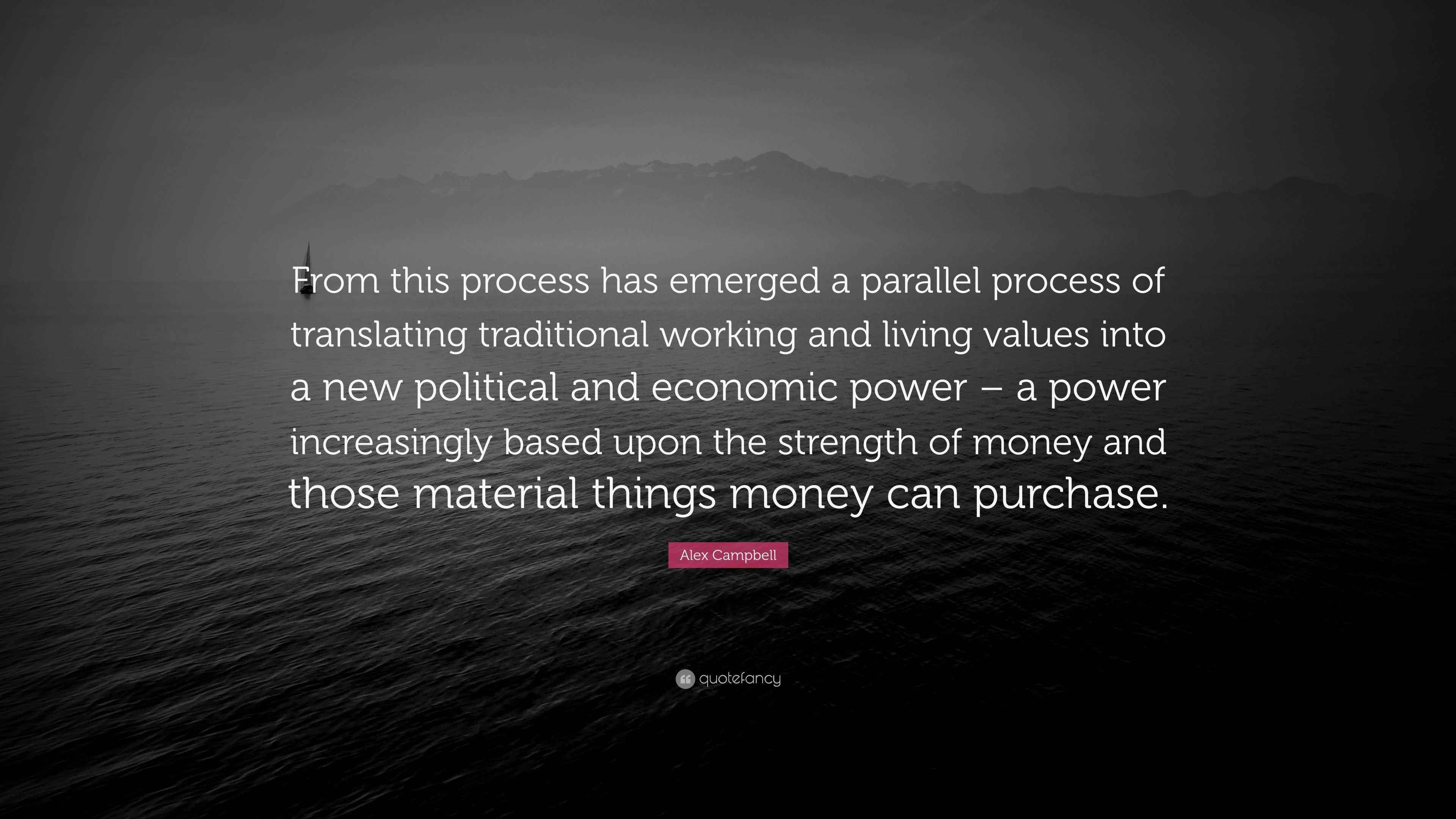 Alex Campbell Quote: “From this process has emerged a parallel process ...