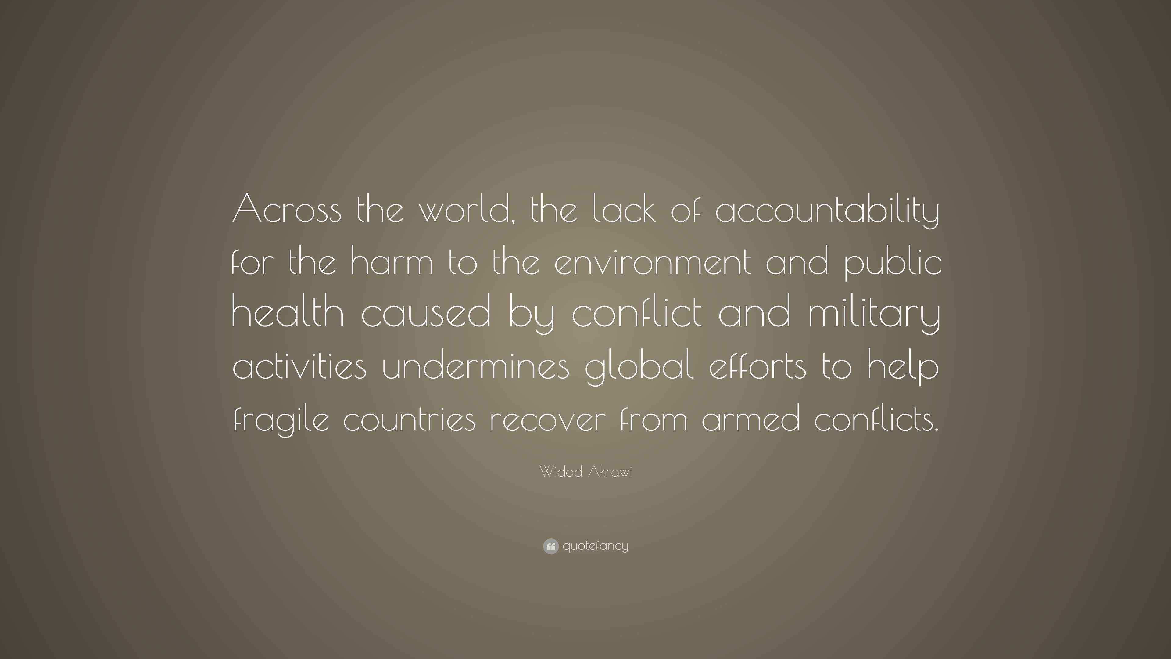 Widad Akrawi Quote: “Across the world, the lack of accountability for ...