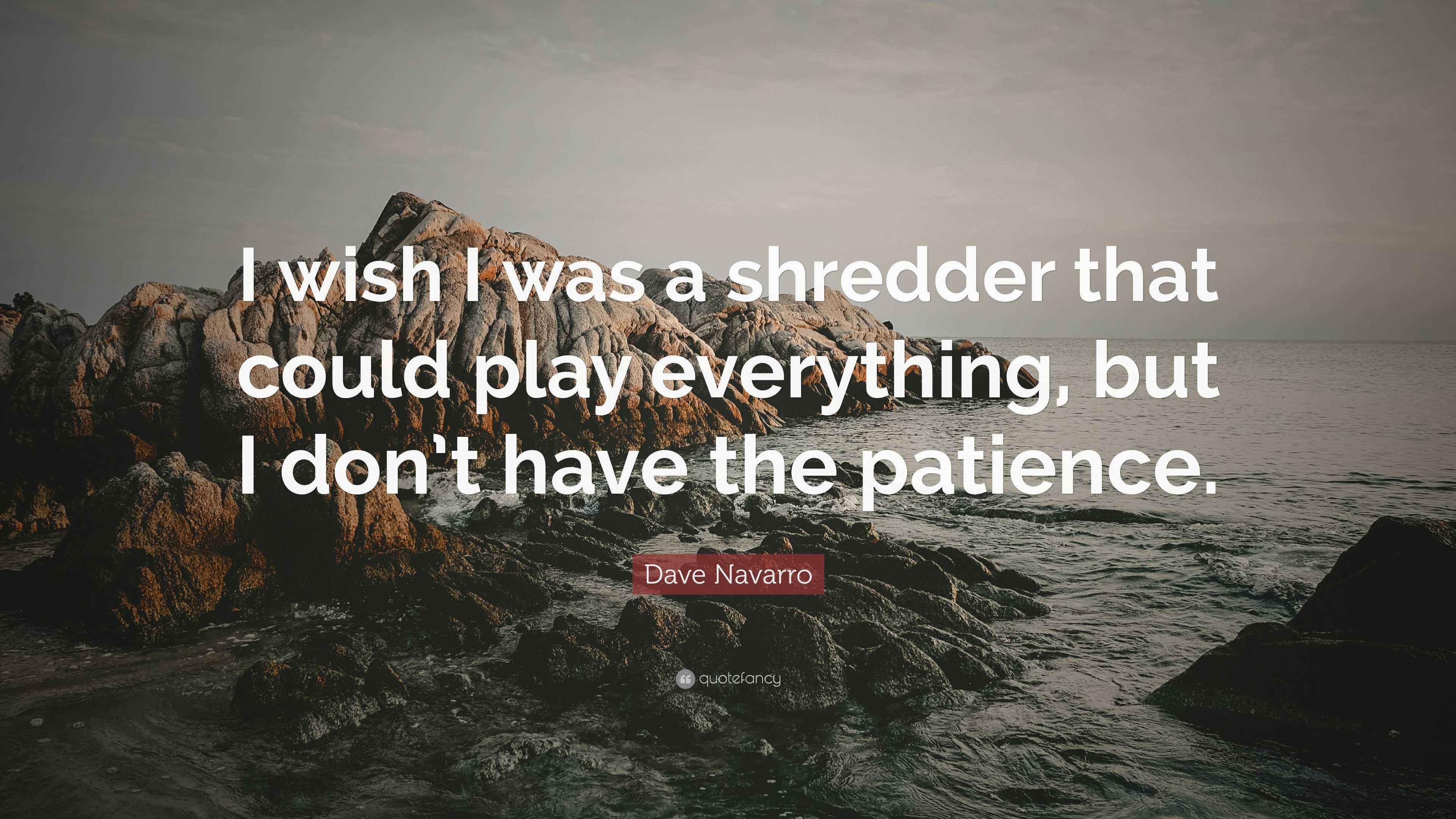 Dave Navarro Quote: “I wish I was a shredder that could play everything ...