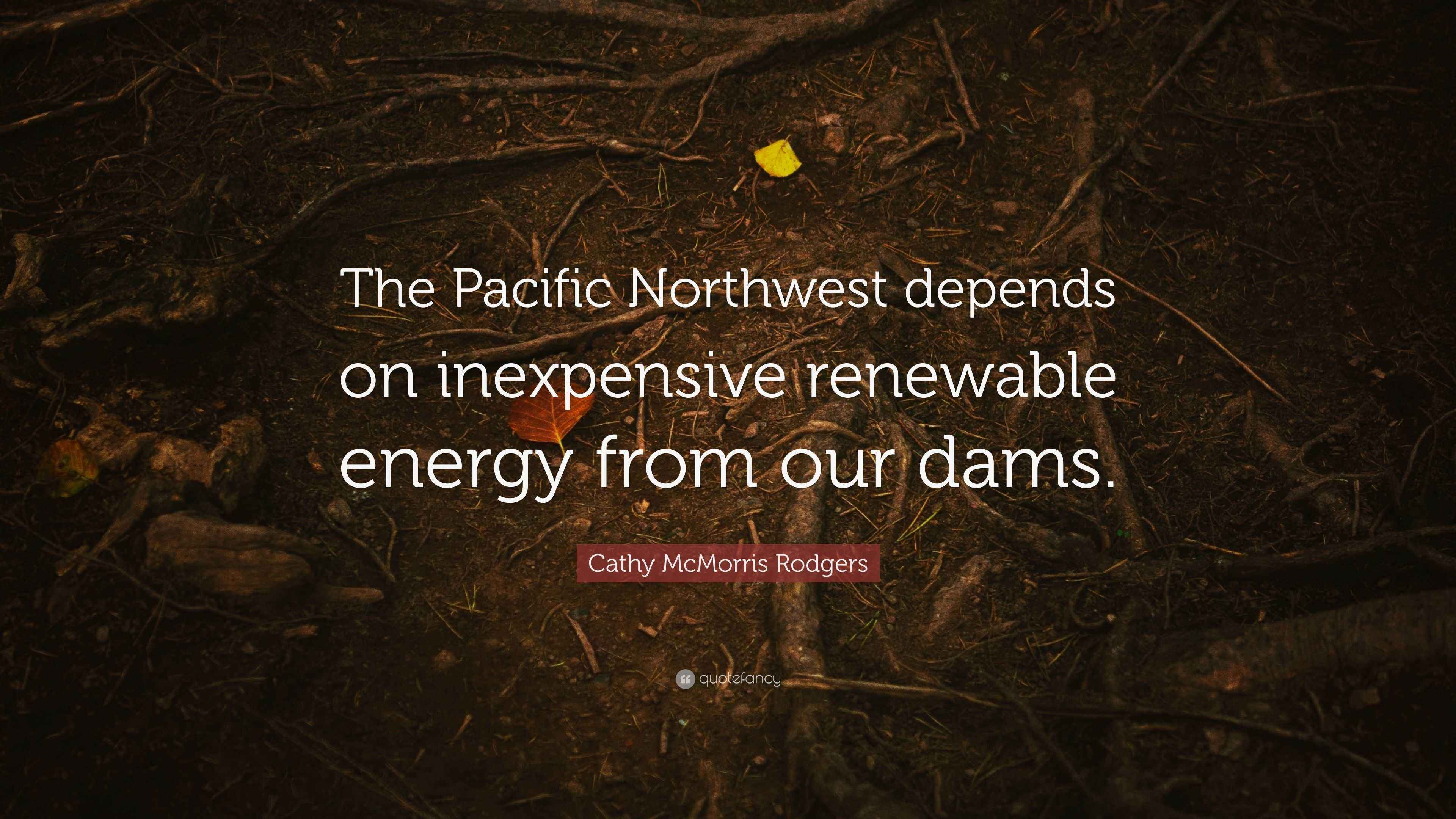 Cathy McMorris Rodgers Quote: “The Pacific Northwest depends on ...