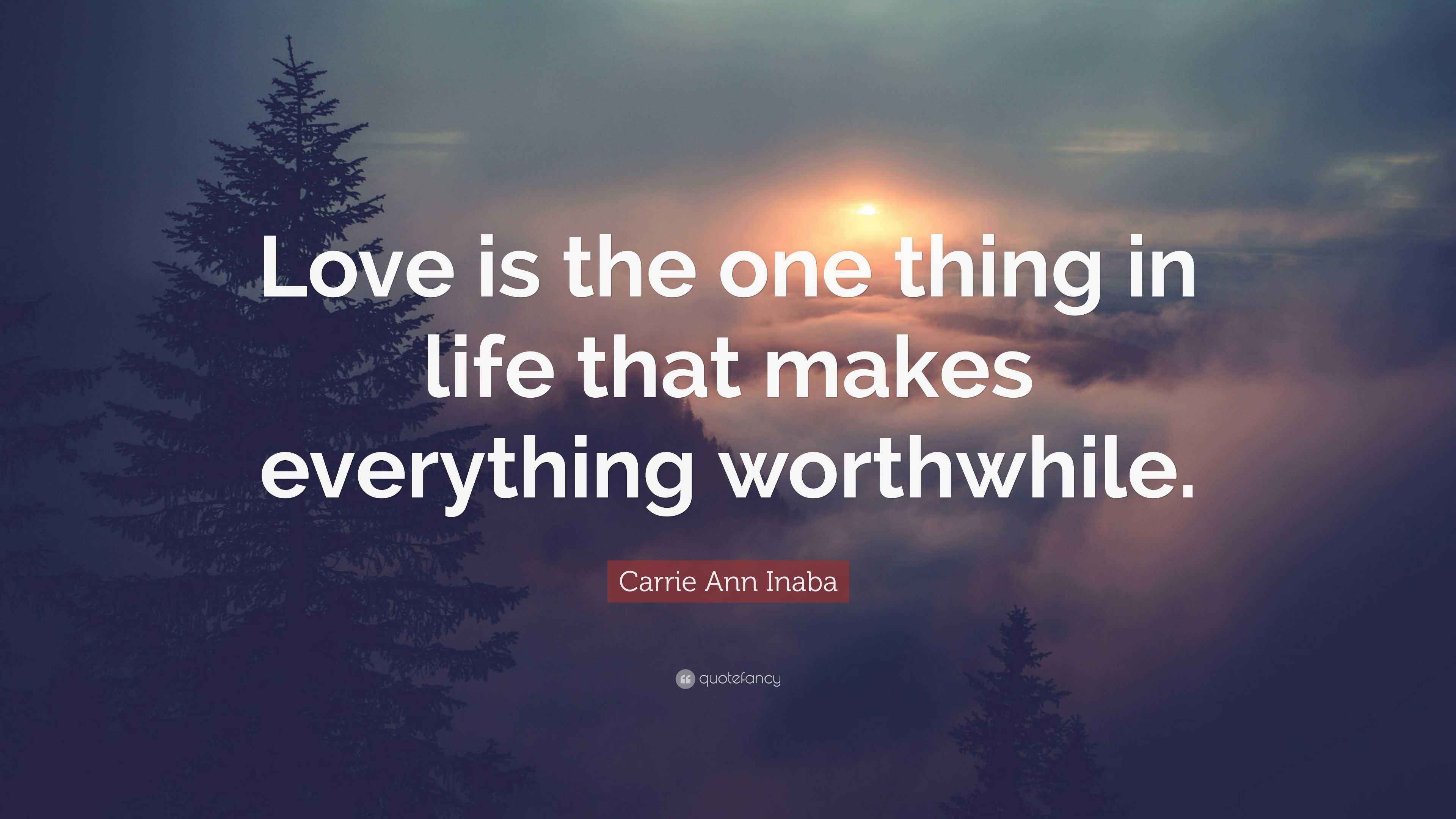 Carrie Ann Inaba Quote: “Love is the one thing in life that makes ...