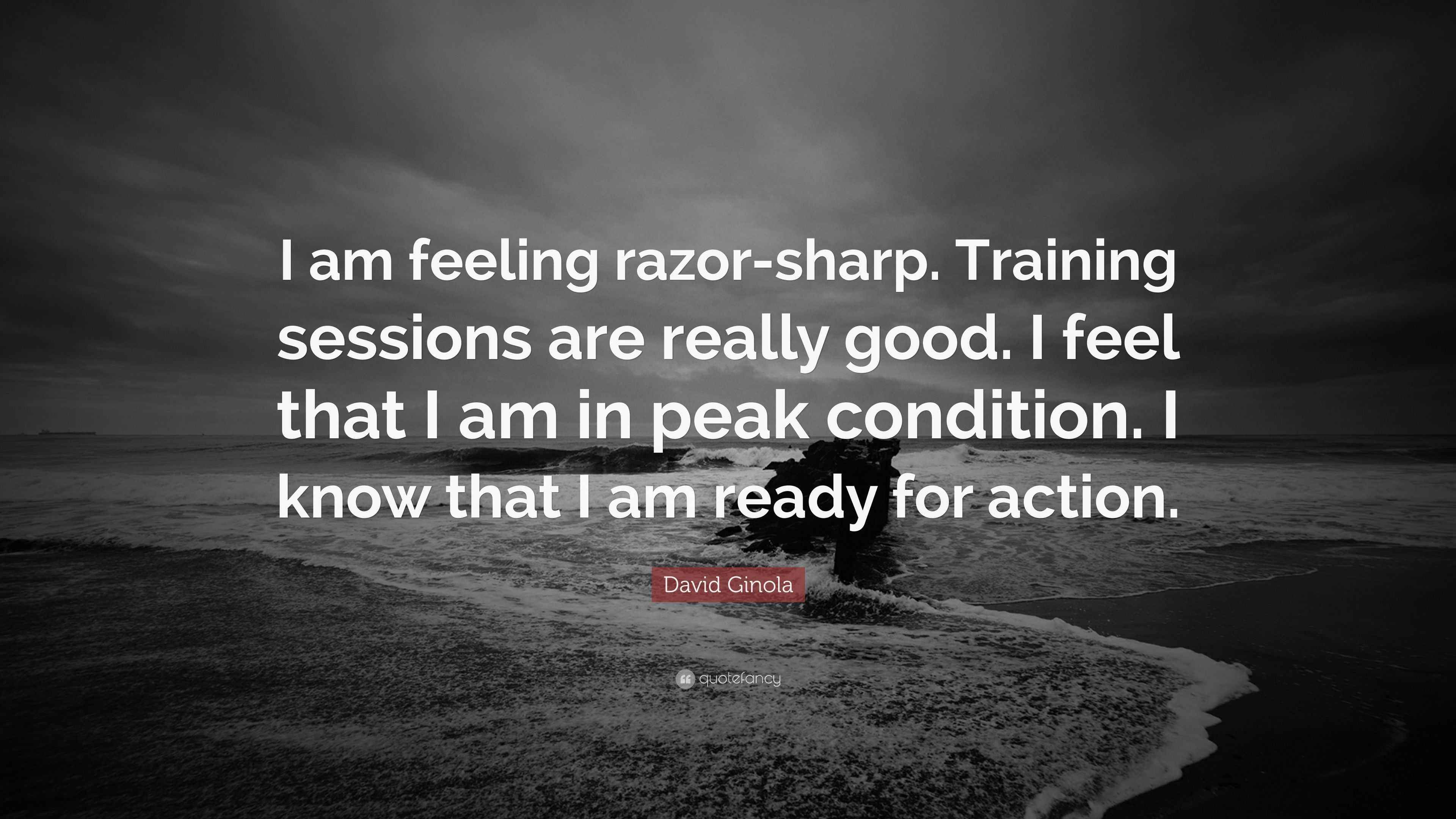 David Ginola Quote: “I am feeling razor-sharp. Training sessions are ...