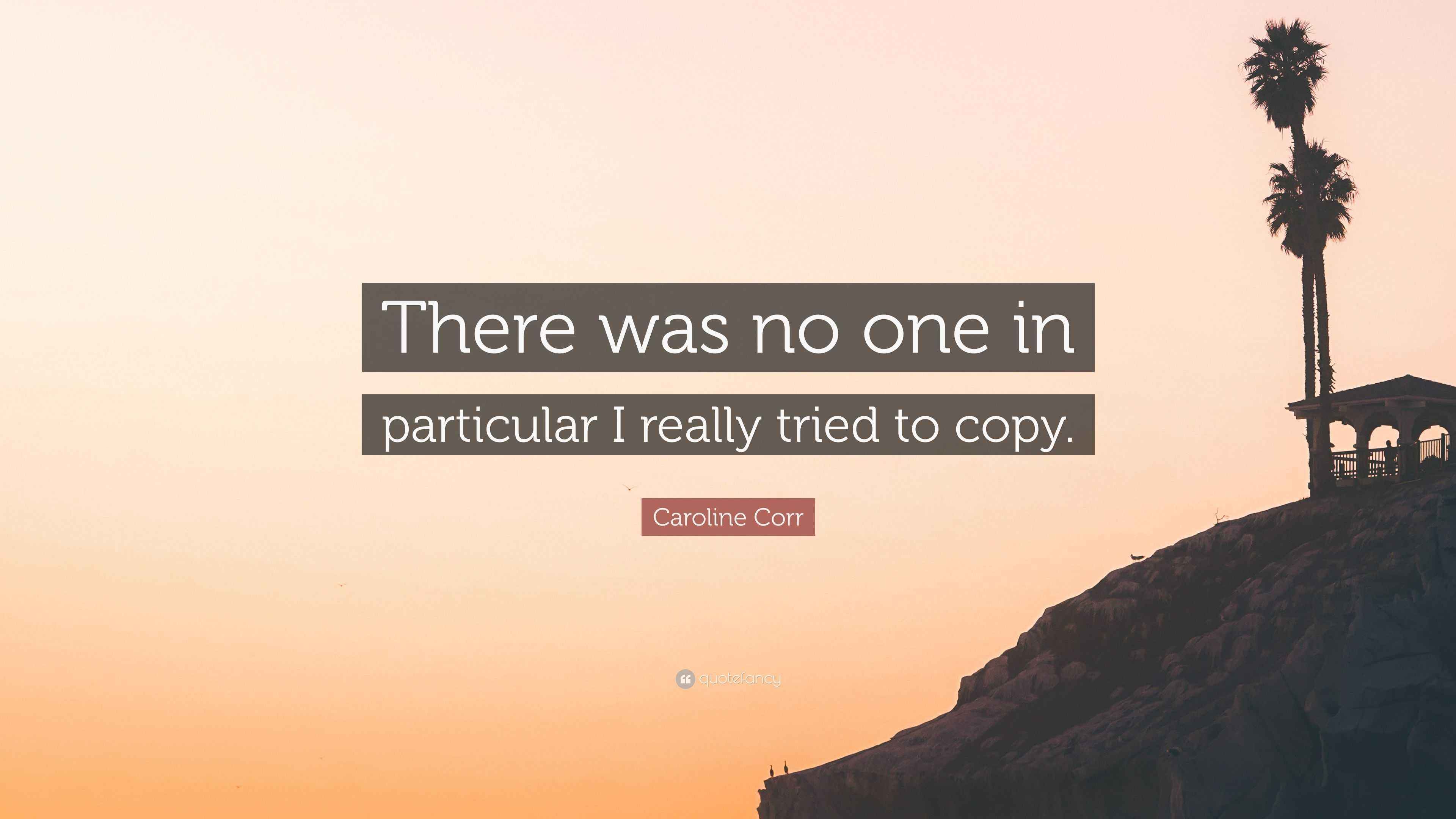 Caroline Corr Quote: “There was no one in particular I really tried to ...