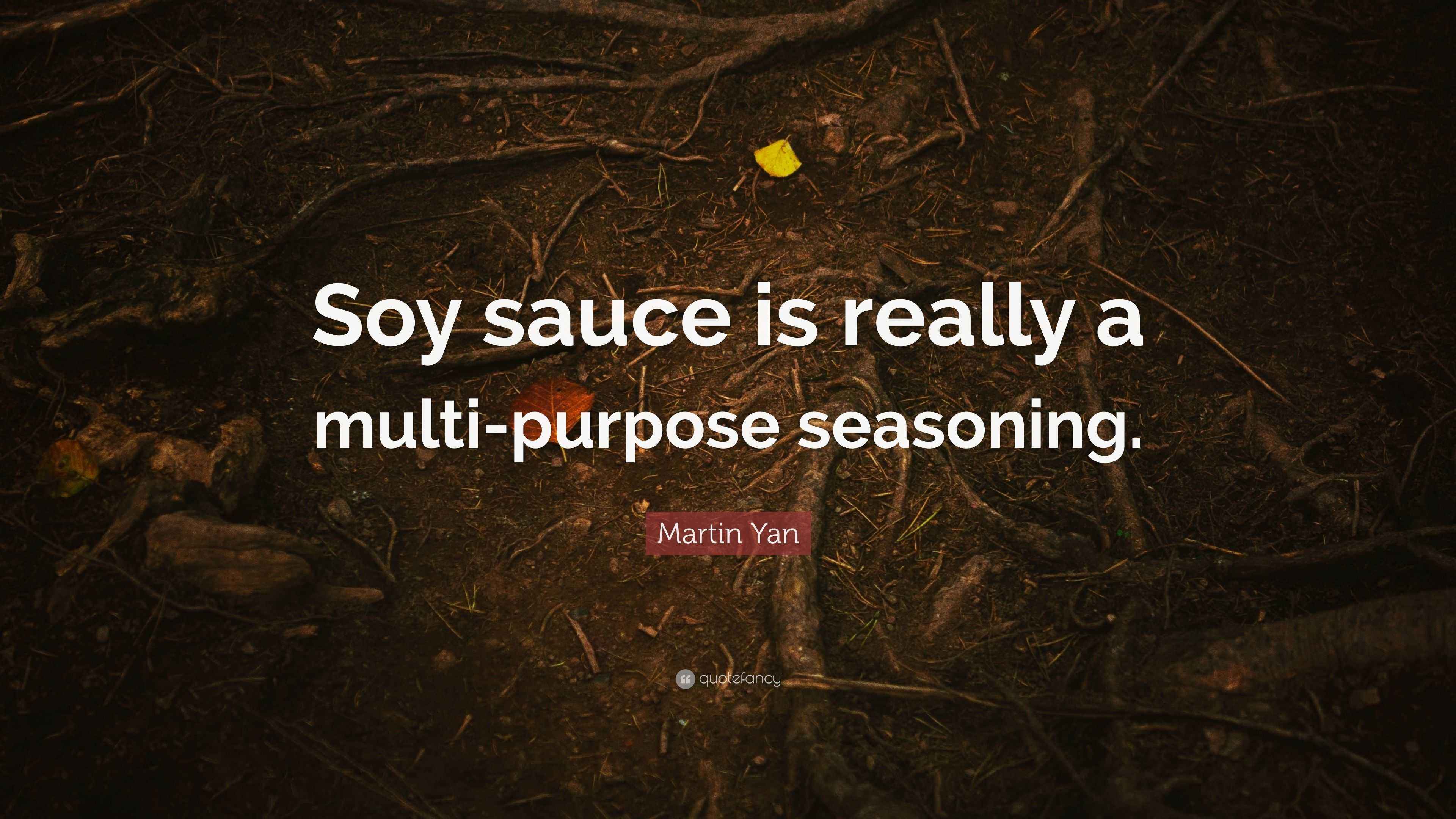Martin Yan Quote: “Soy sauce is really a multi-purpose seasoning.”