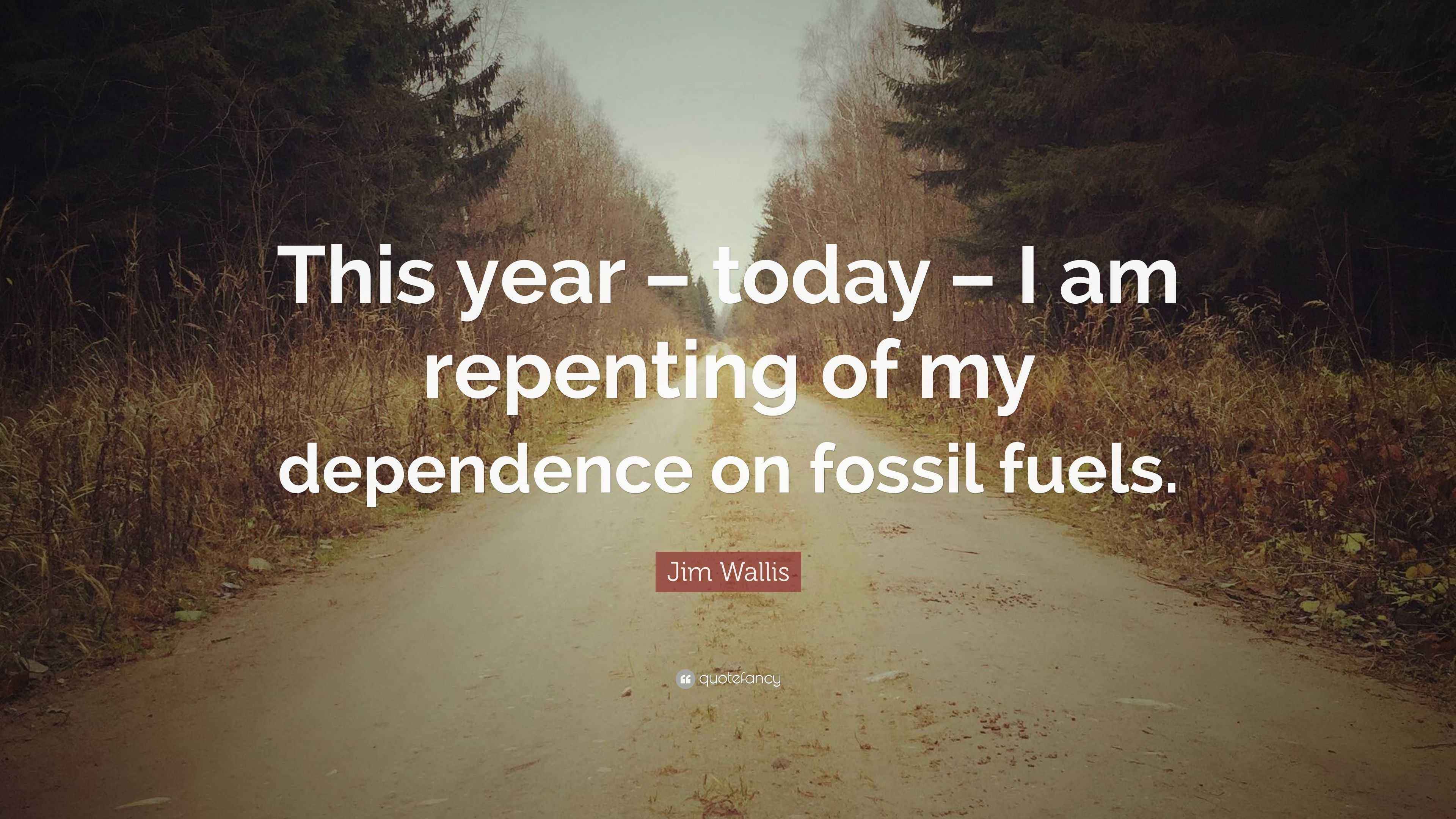 Jim Wallis Quote: “This year – today – I am repenting of my dependence ...