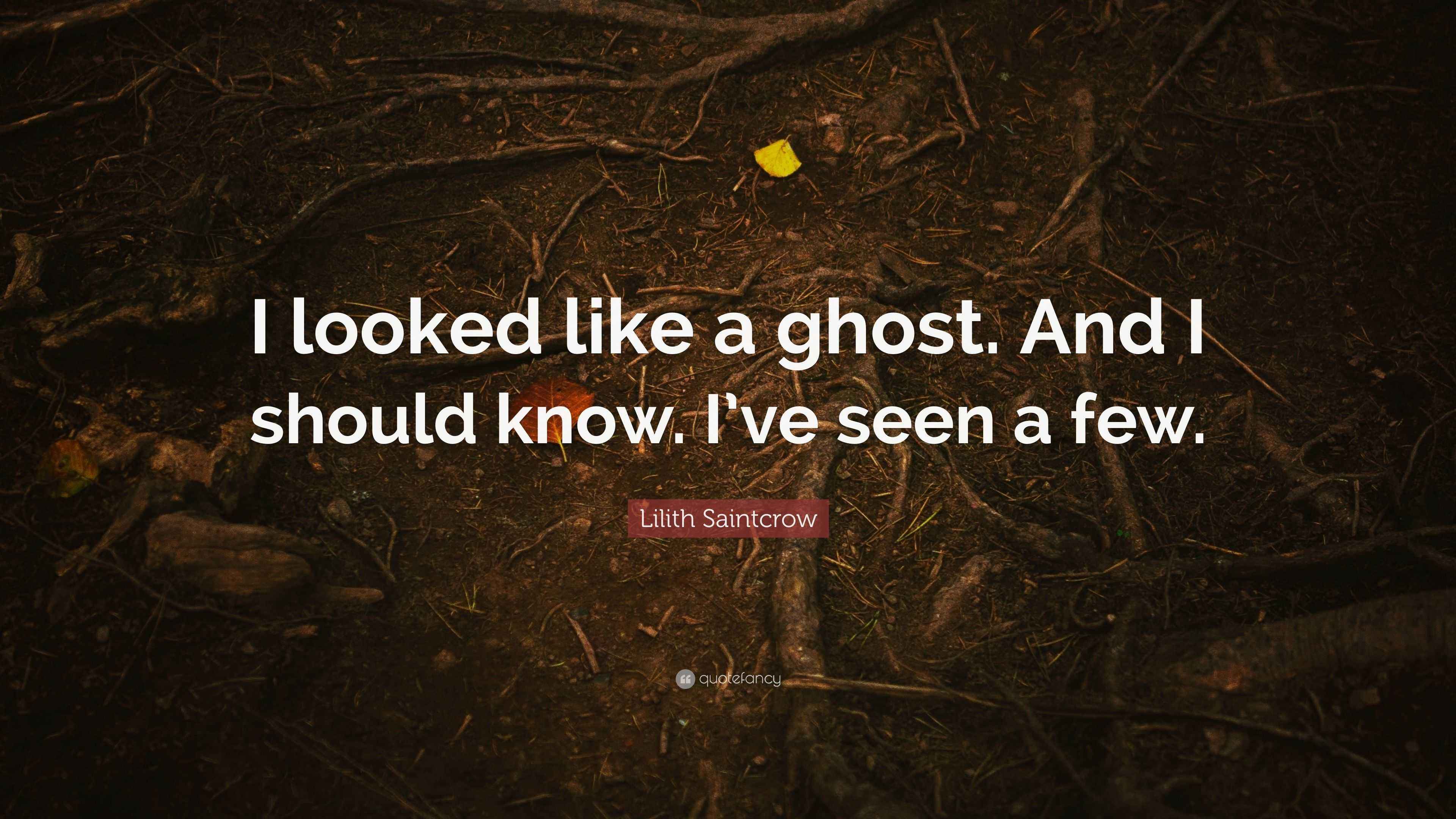 Lilith Saintcrow Quote: “I looked like a ghost. And I should know. I’ve ...
