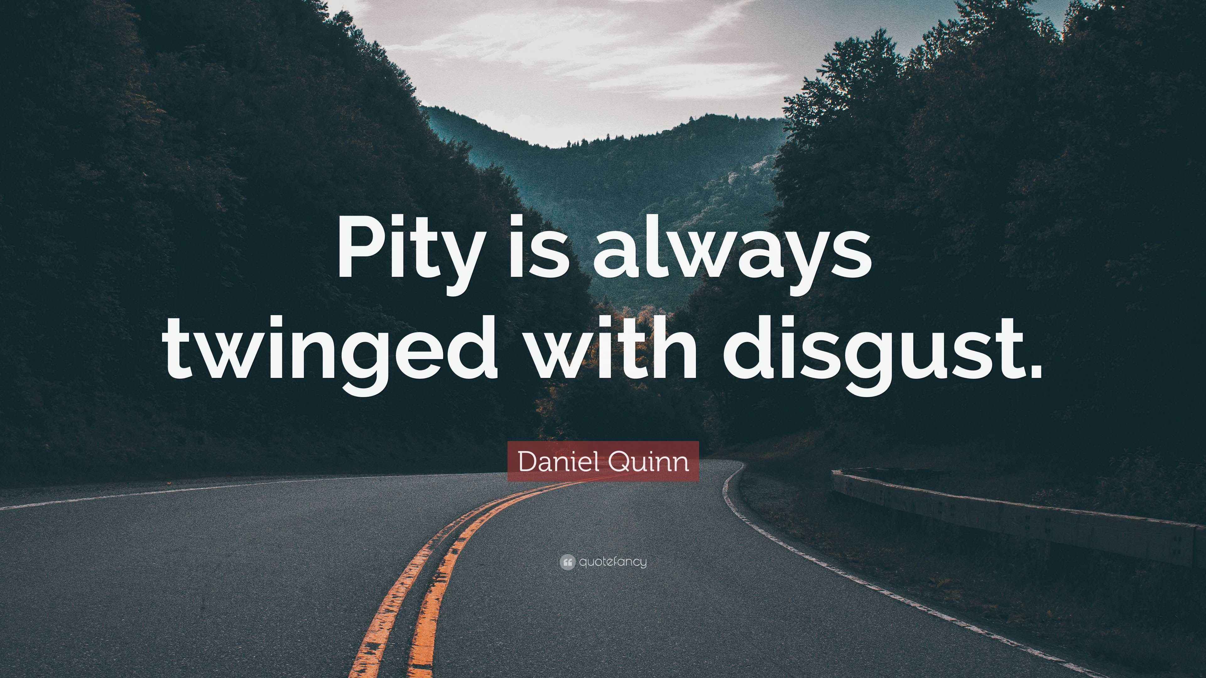 Daniel Quinn Quote: “Pity is always twinged with disgust.”