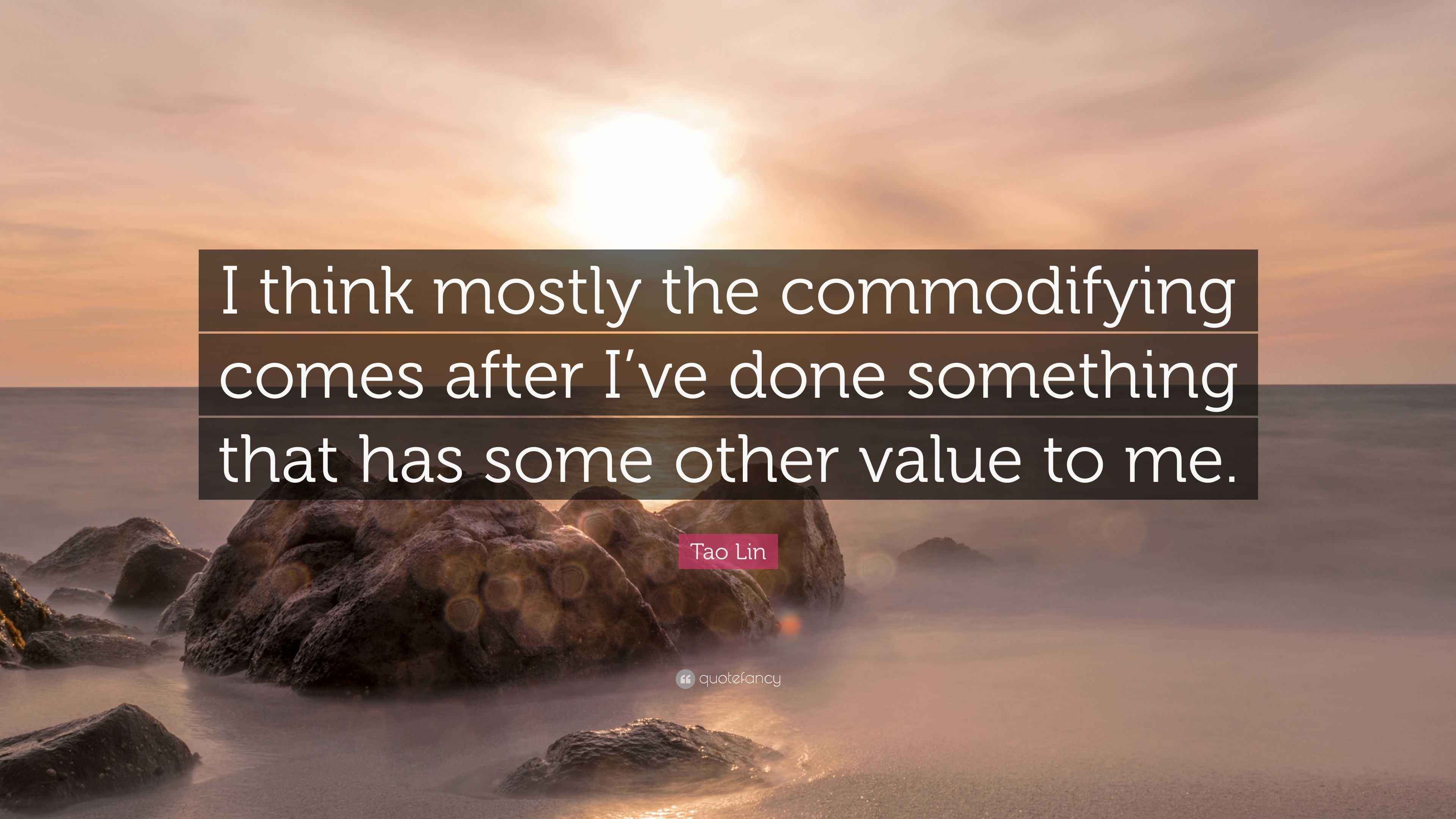Tao Lin Quote: “I think mostly the commodifying comes after I’ve done ...