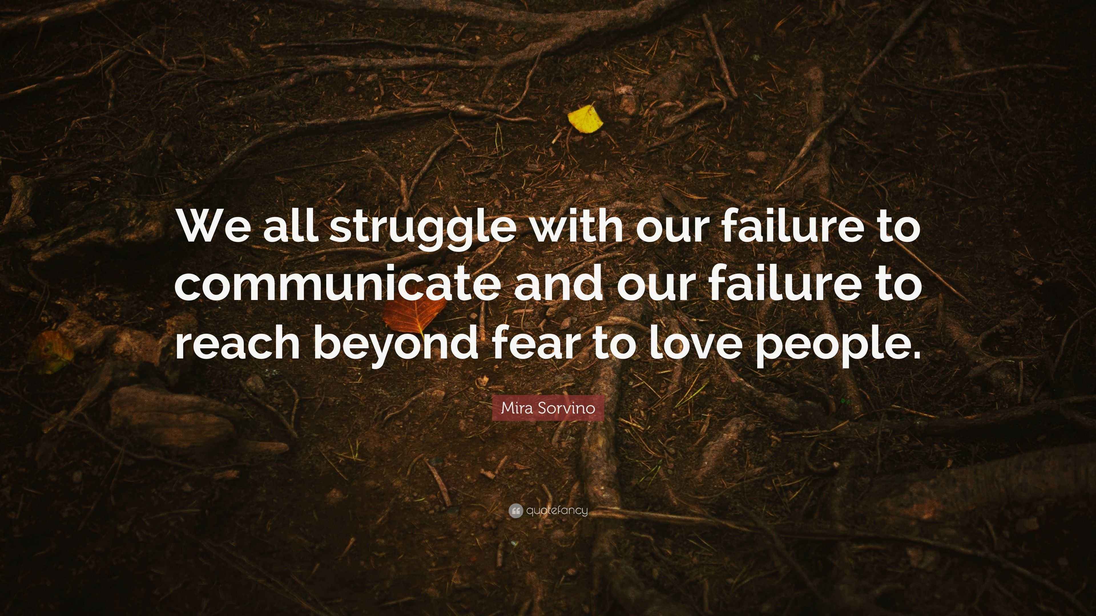 Mira Sorvino Quote: “We all struggle with our failure to communicate ...
