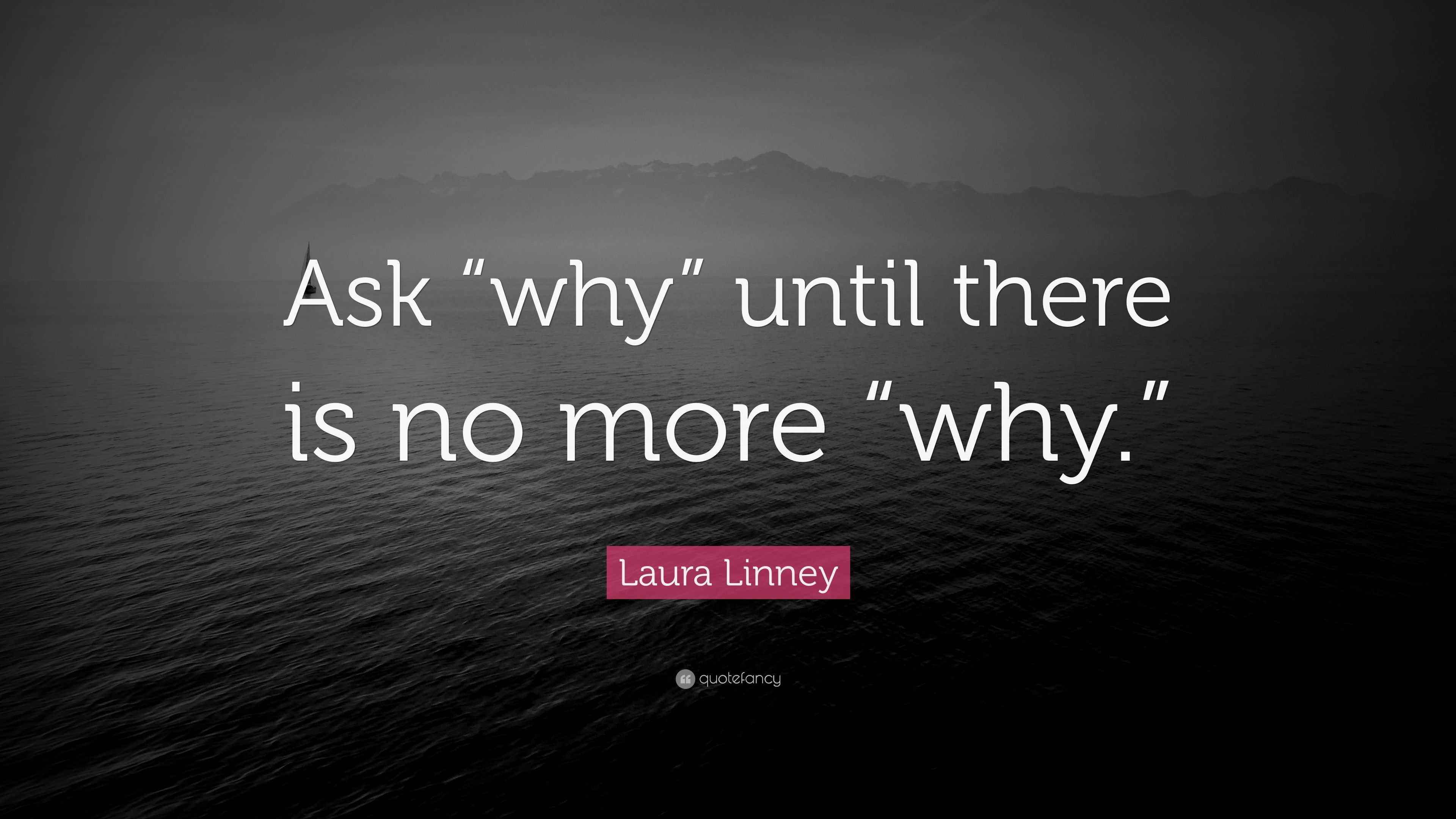 Laura Linney Quote: “Ask “why” until there is no more “why.””