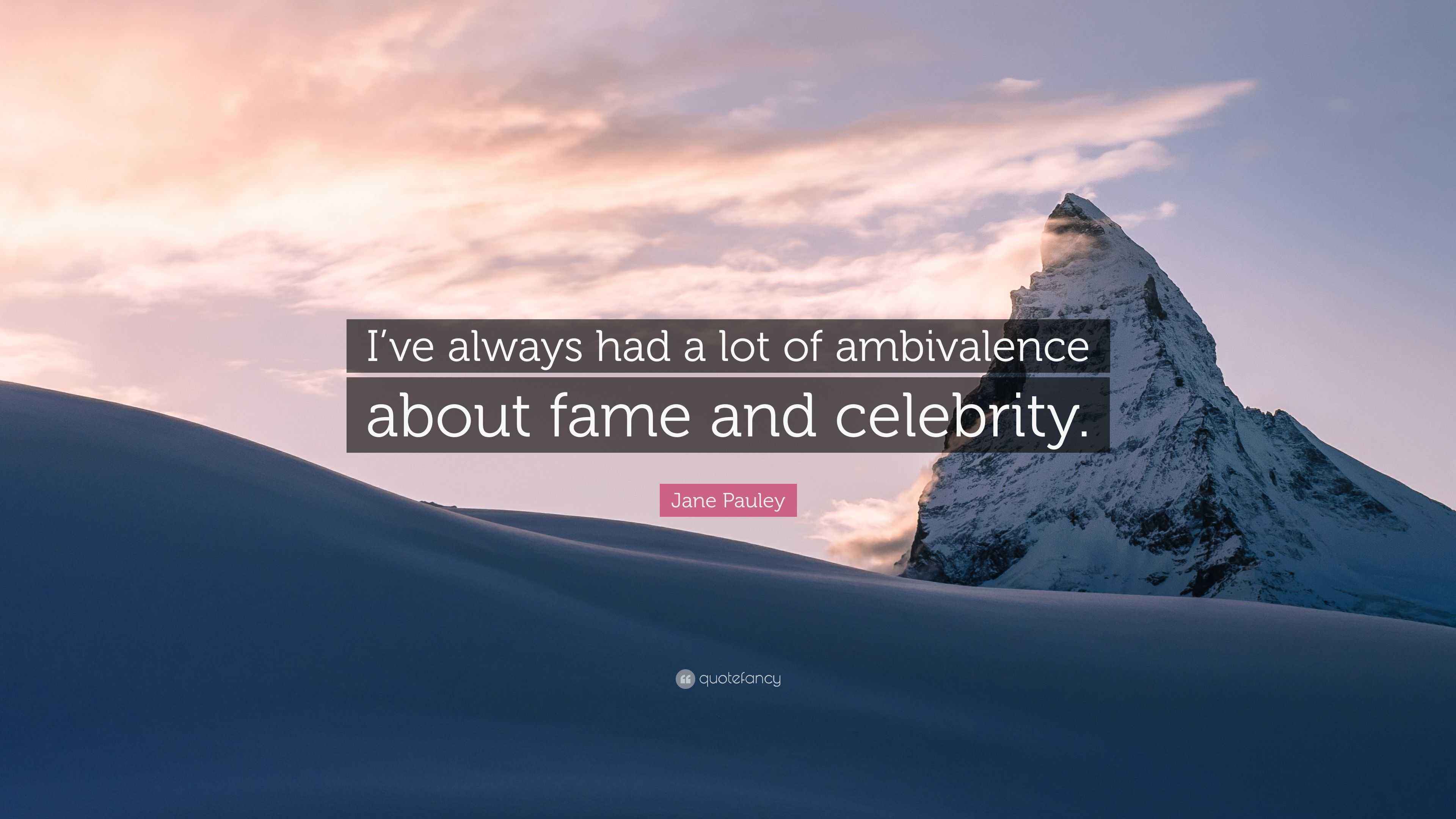 Jane Pauley Quote: “I’ve always had a lot of ambivalence about fame and ...