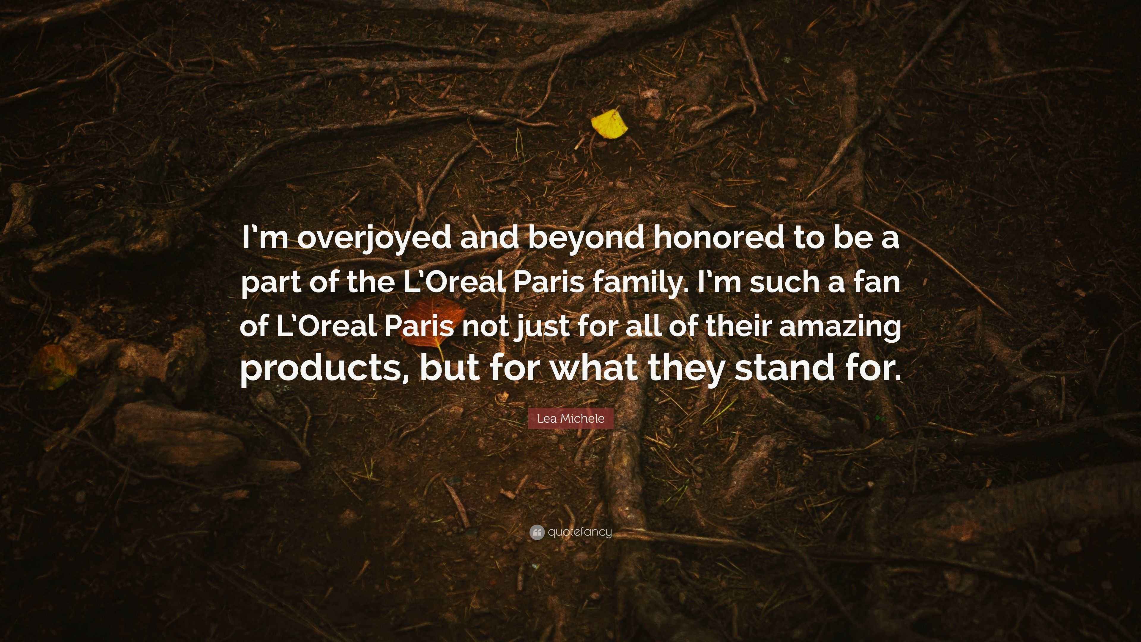 Lea Michele Quote: “I’m overjoyed and beyond honored to be a part of ...