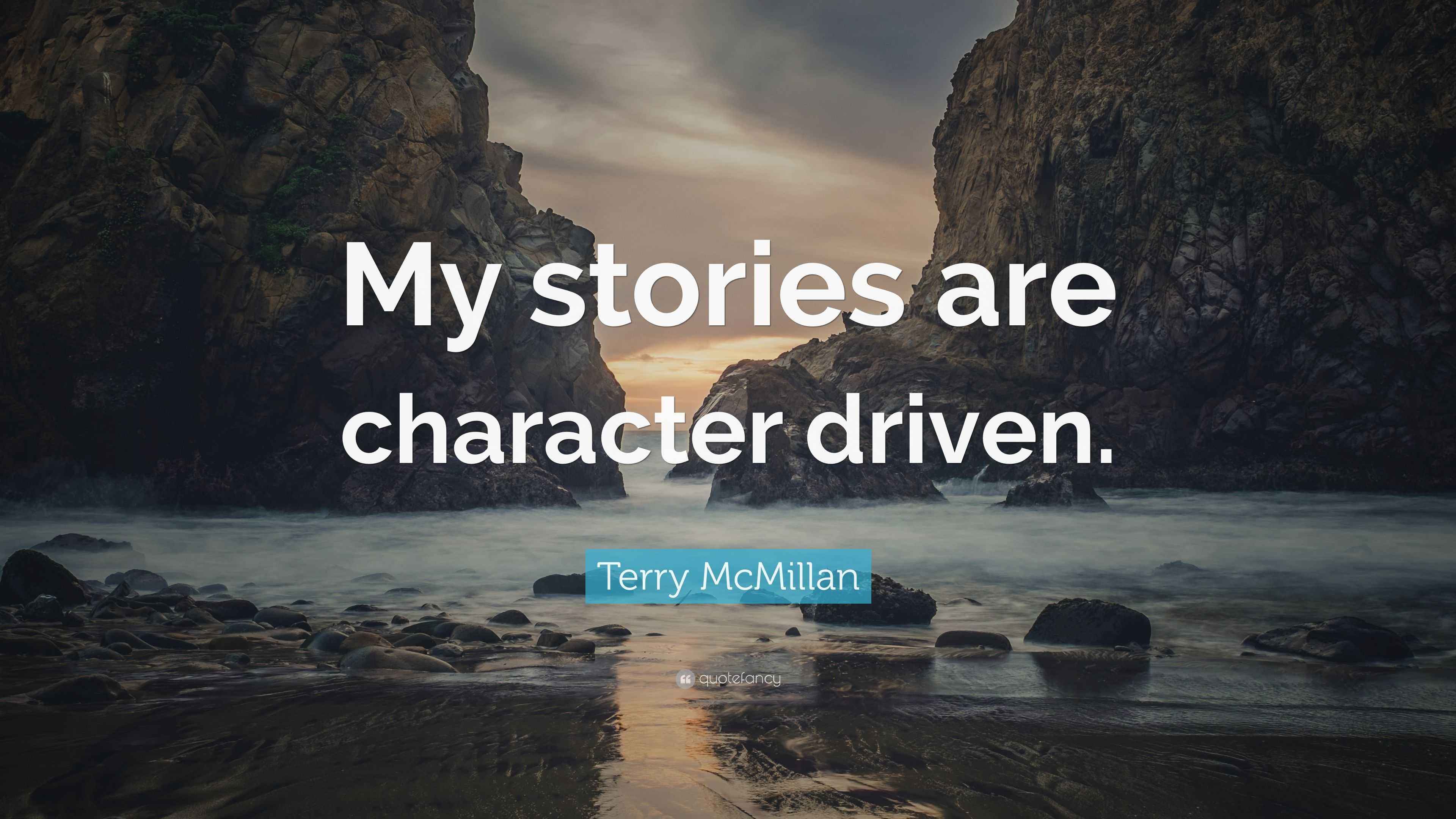 Terry McMillan Quote: “My stories are character driven.”