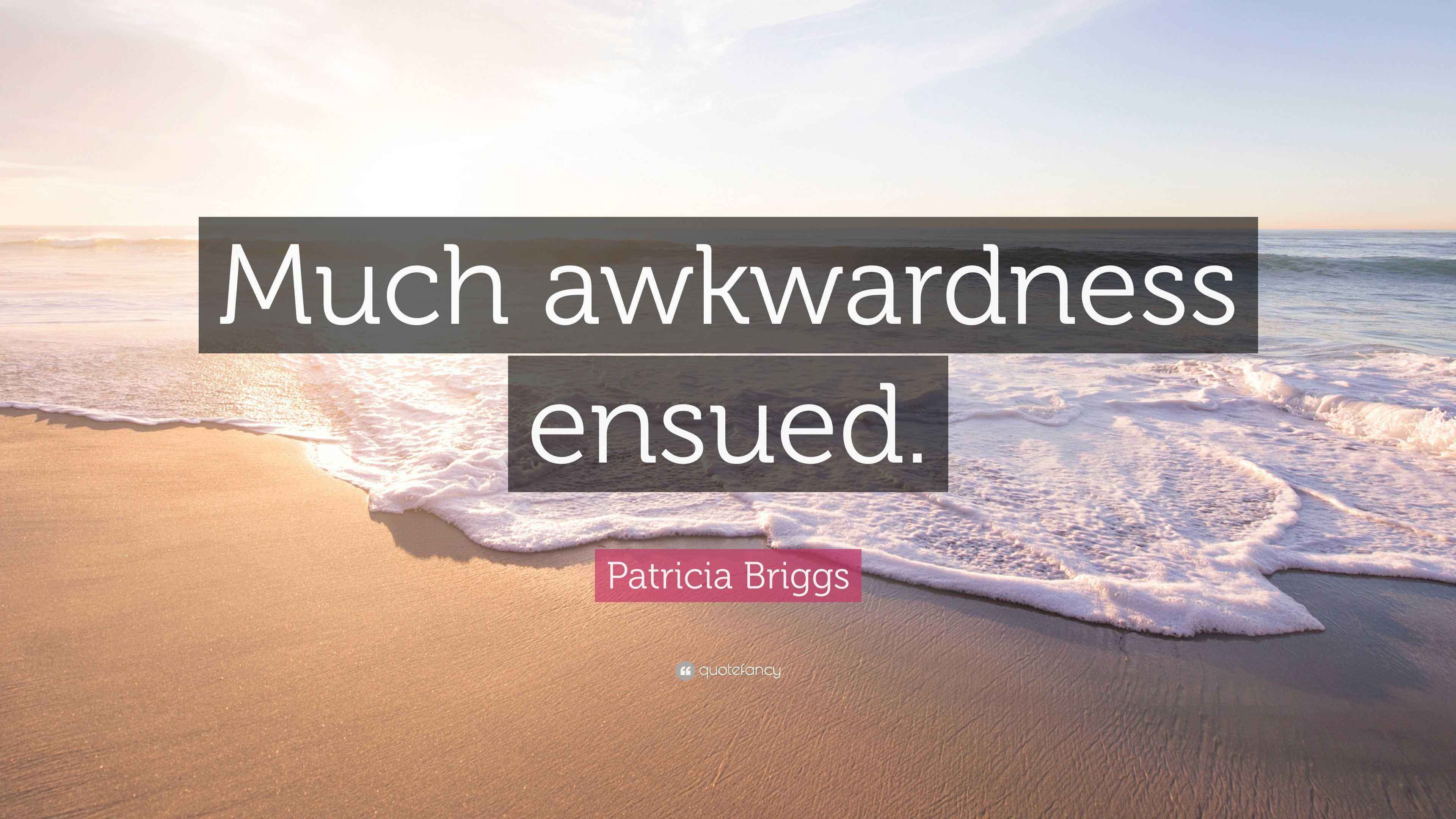 Patricia Briggs Quote: “Much awkwardness ensued.”