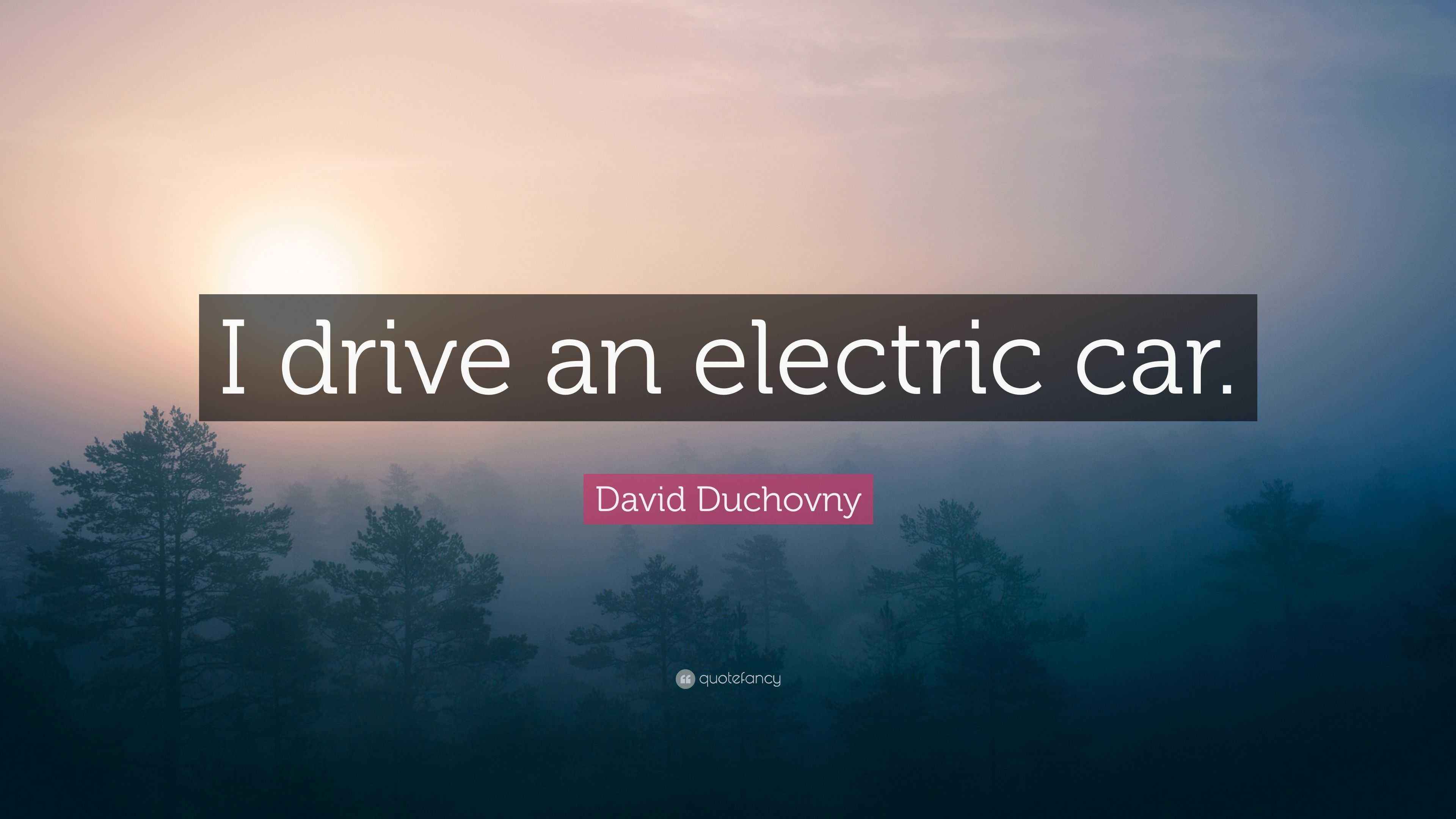 David Duchovny Quote: “I drive an electric car.”