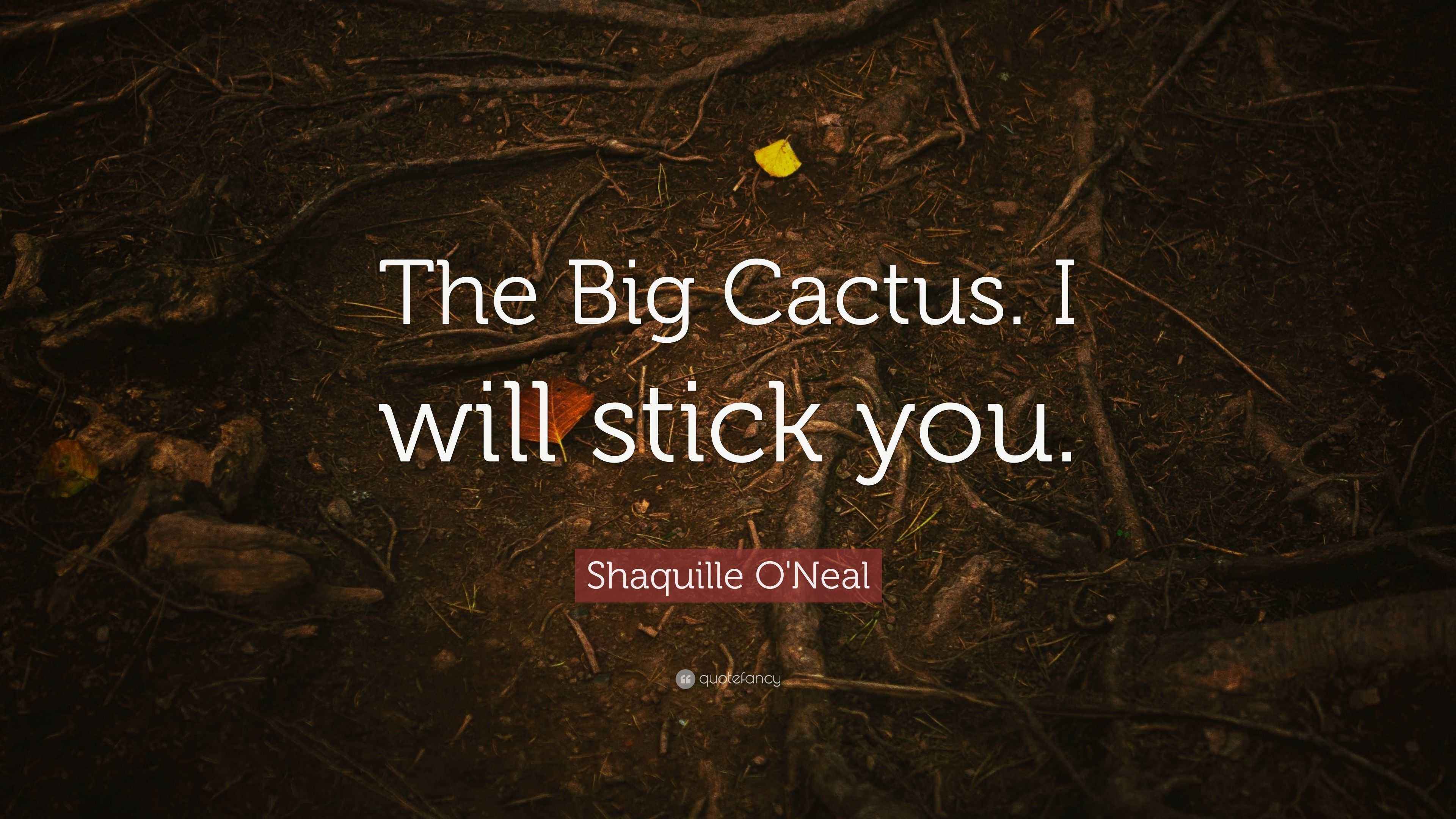 Shaquille O'Neal Quote: “The Big Cactus. I will stick you.”