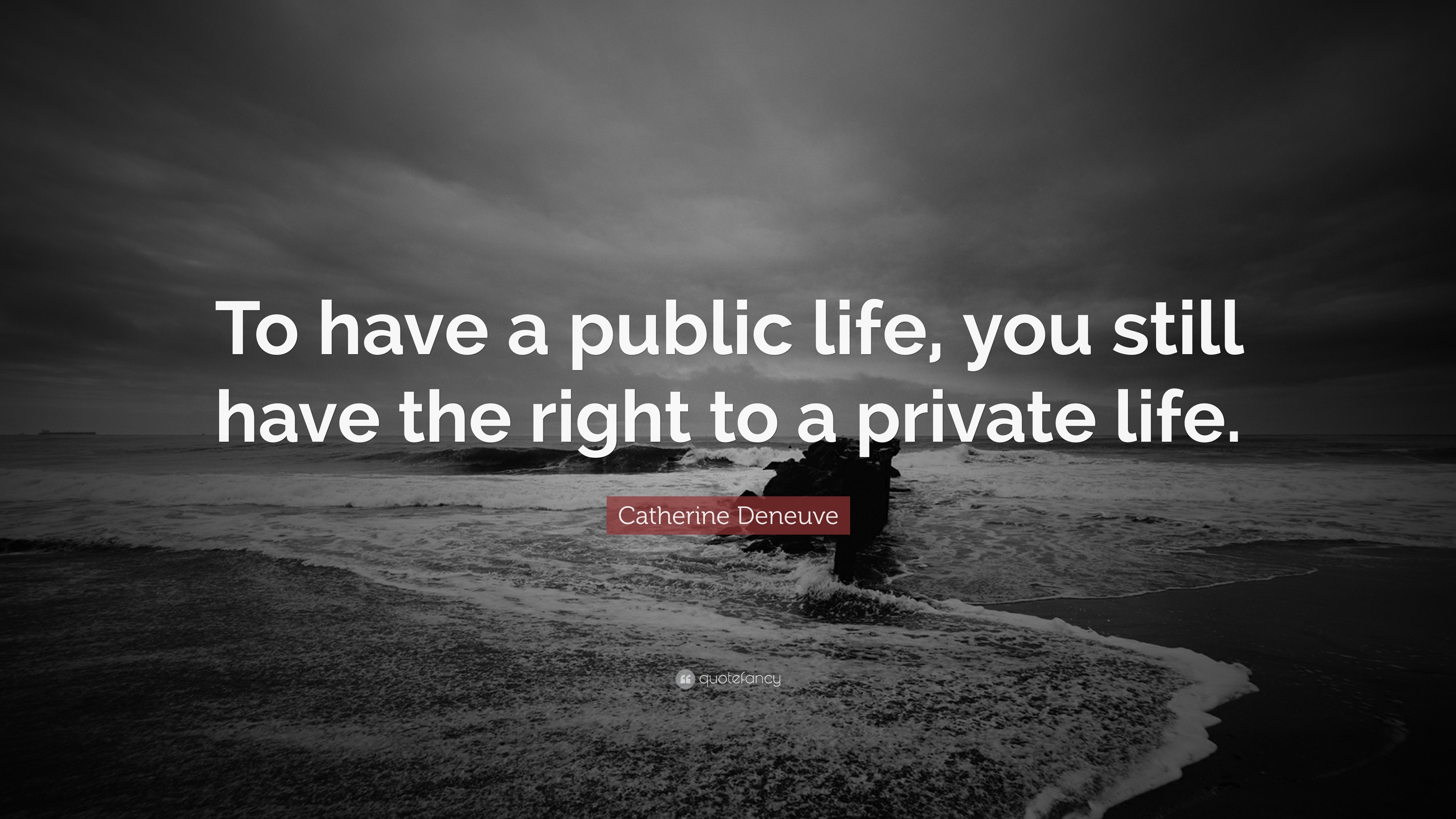 Catherine Deneuve Quote: “To have a public life, you still have the ...