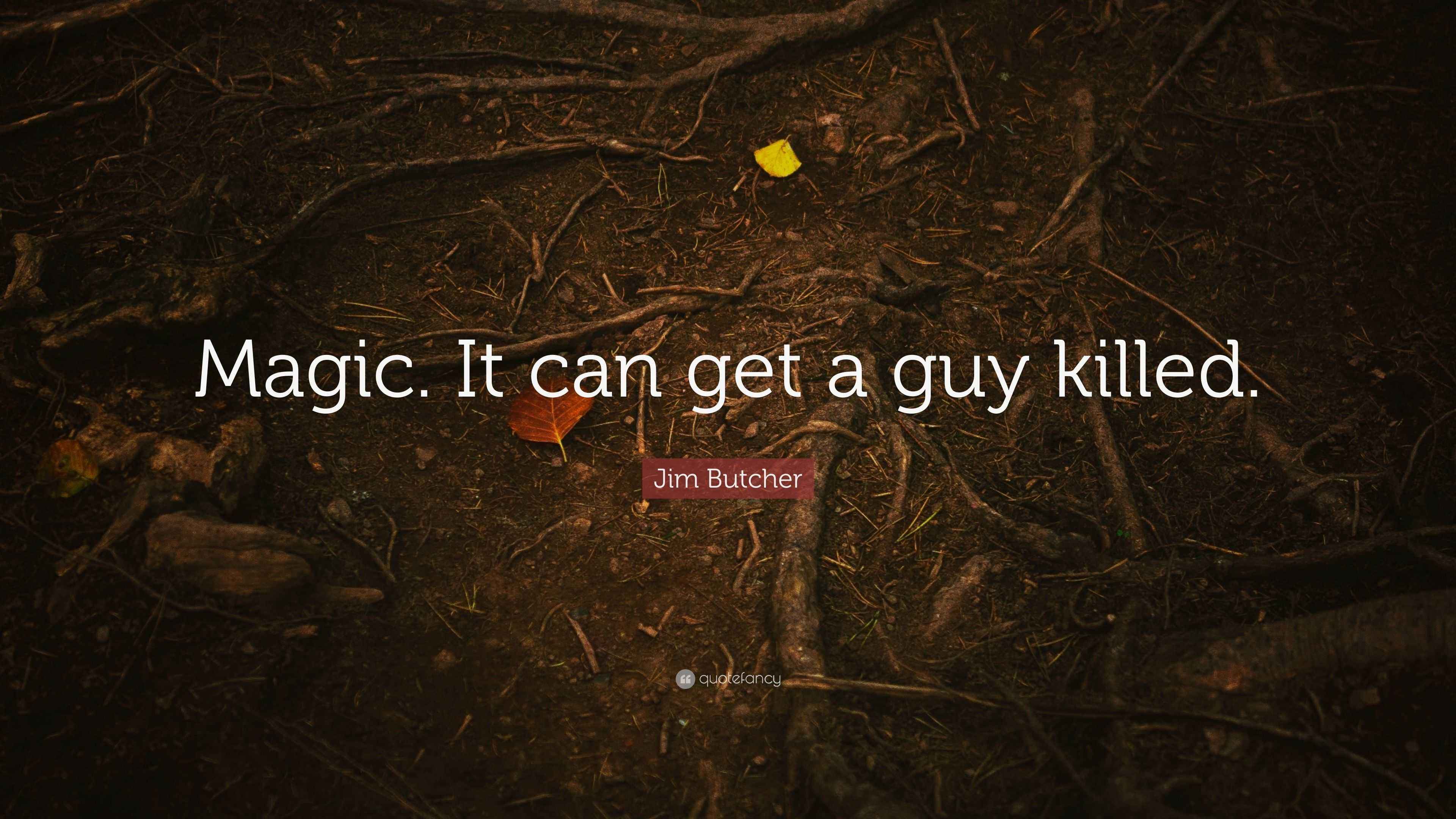 Jim Butcher Quote: “Magic. It can get a guy killed.”