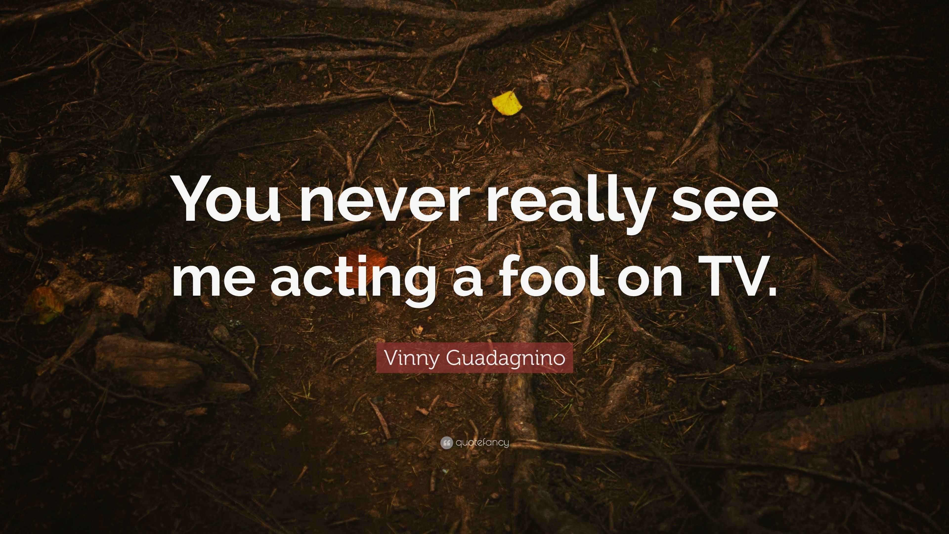 Vinny Guadagnino Quote: “You never really see me acting a fool on TV.”
