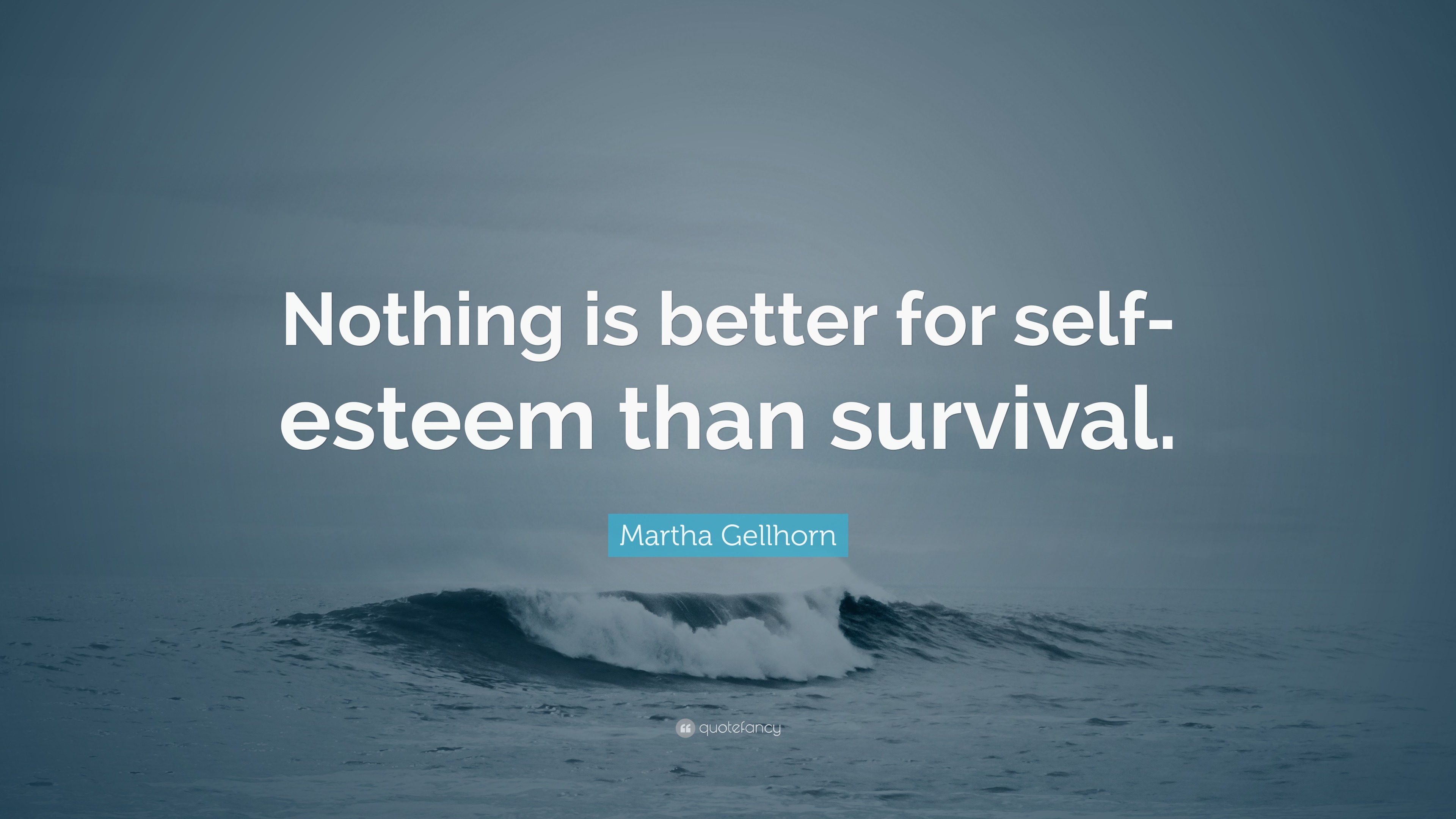 Martha Gellhorn Quote Nothing Is Better For Self Esteem Than Survival