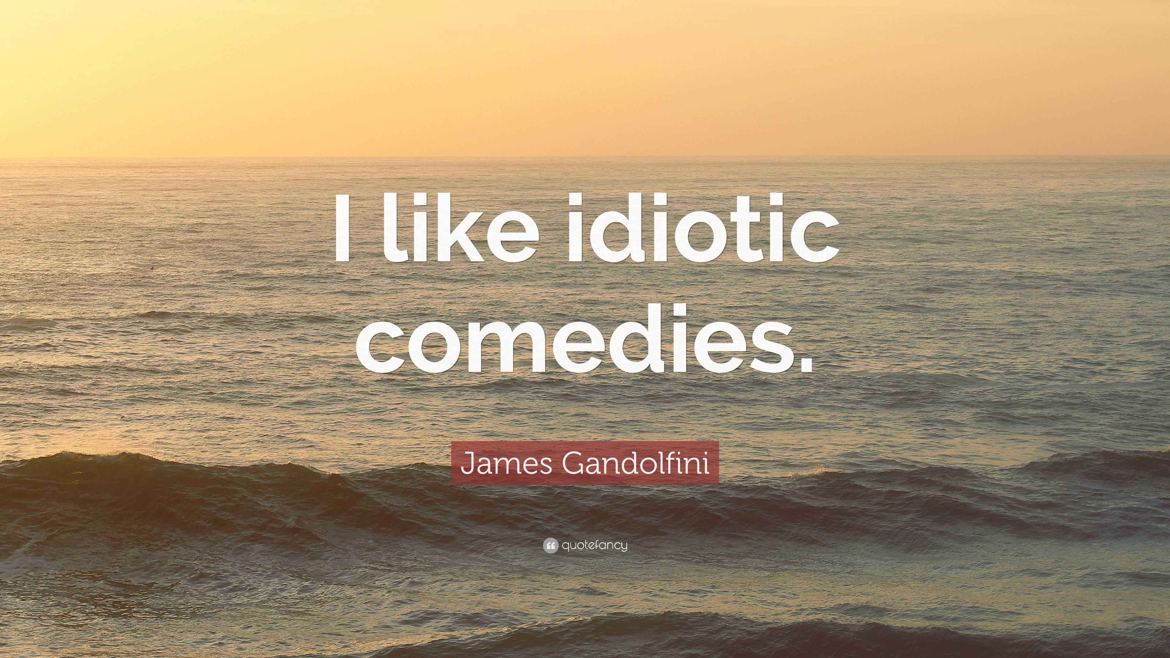 James Gandolfini Quote: “I like idiotic comedies.”