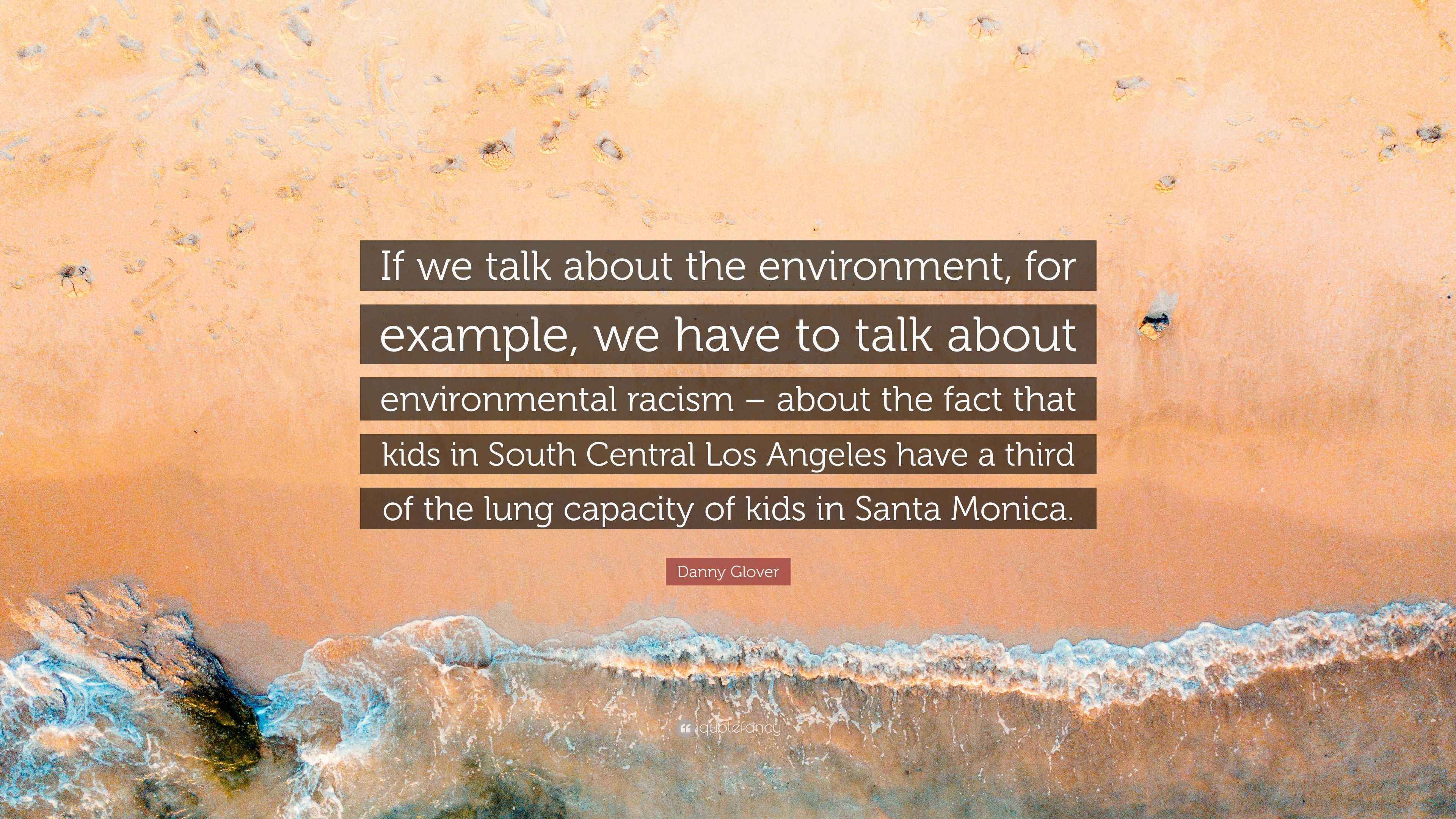 Danny Glover Quote: “If we talk about the environment, for example, we ...