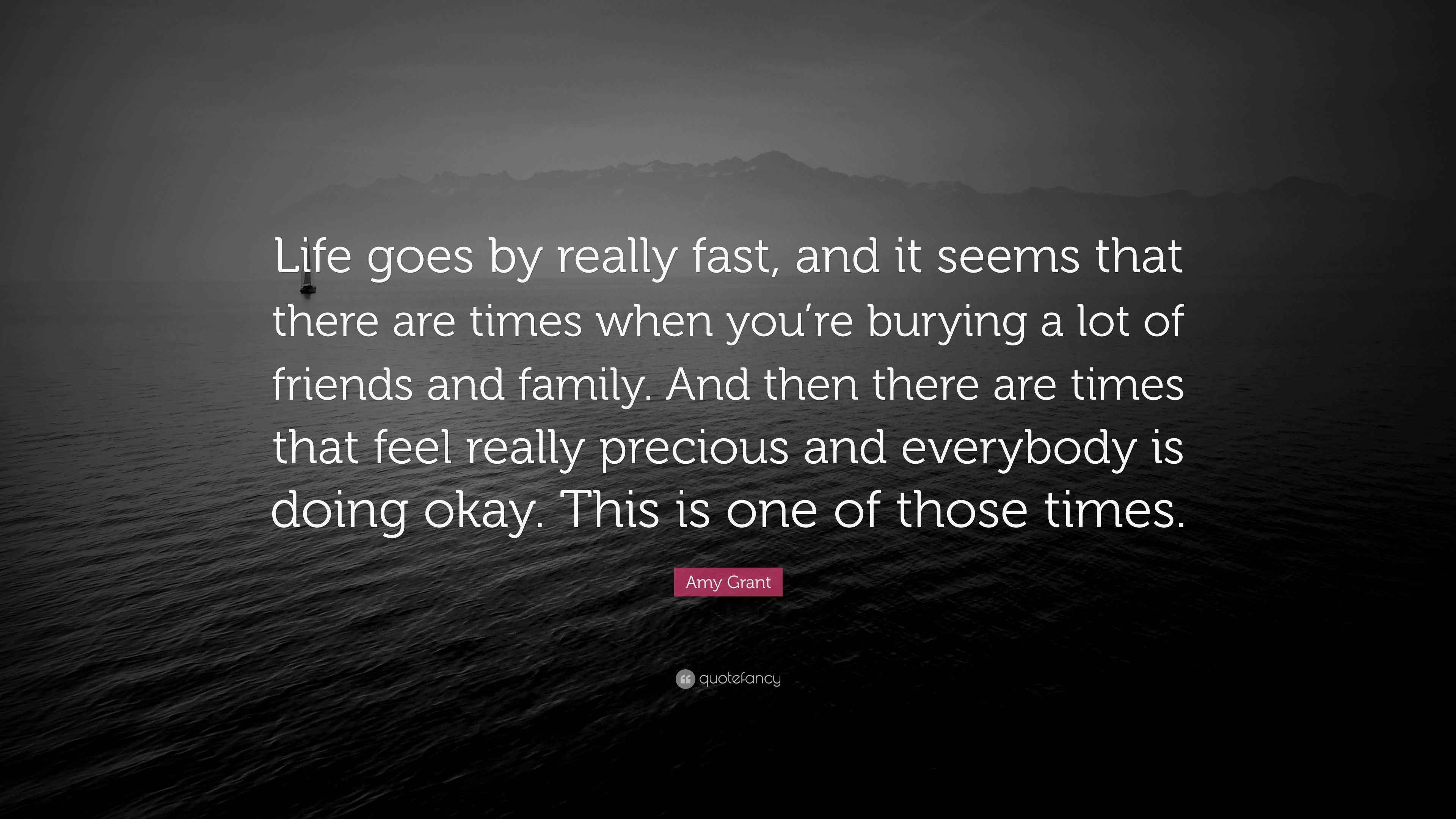 Amy Grant Quote: “Life goes by really fast, and it seems that there are ...