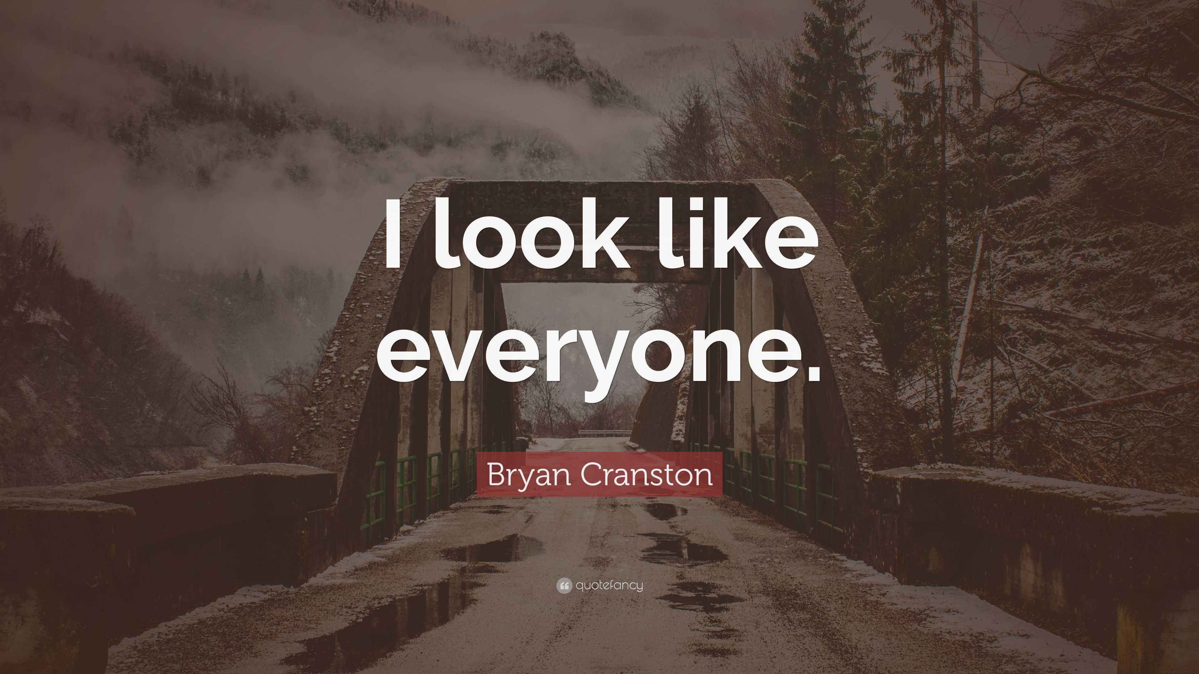 Bryan Cranston Quote: “I look like everyone.”