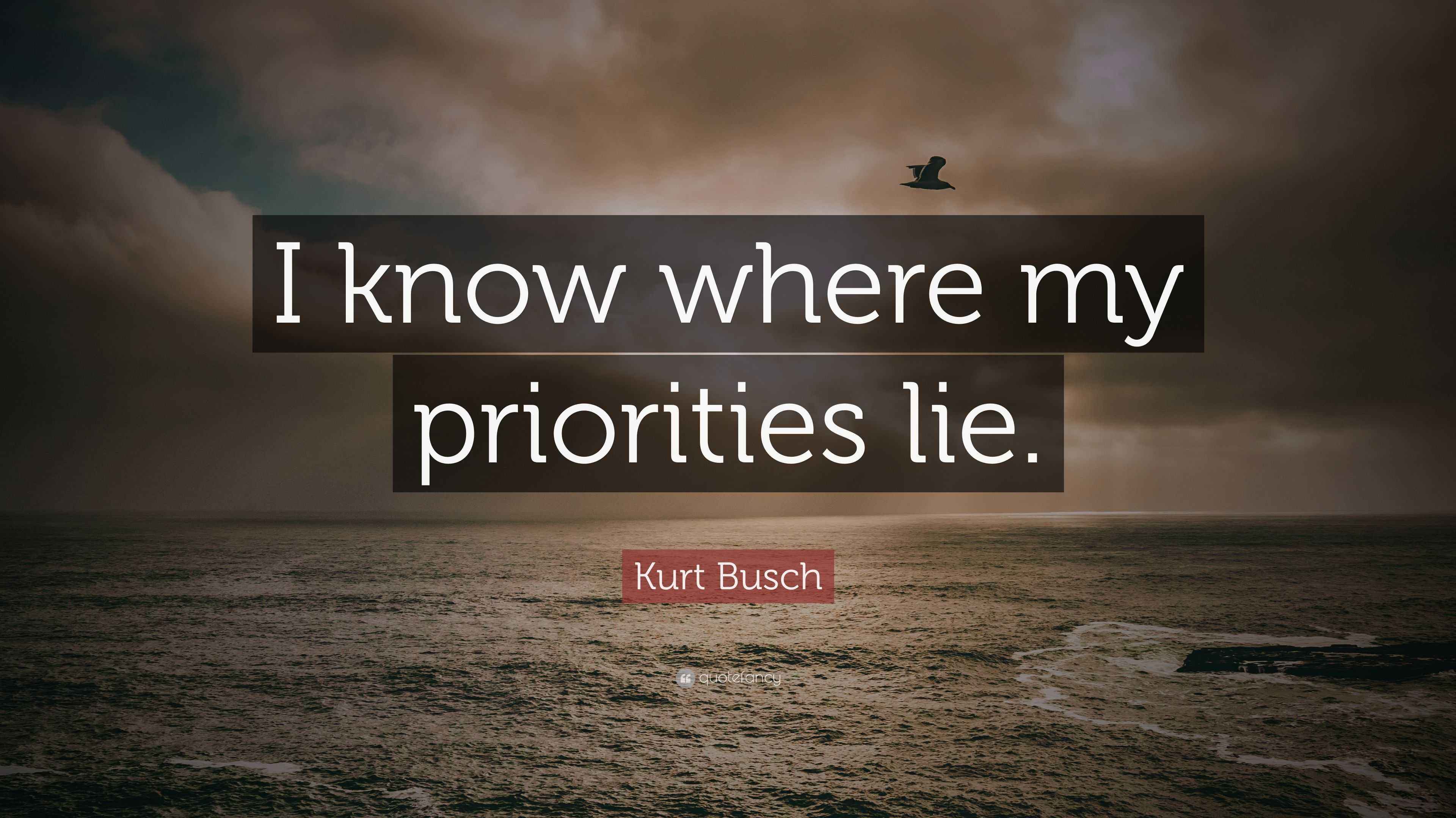 Kurt Busch Quote: “I know where my priorities lie.”
