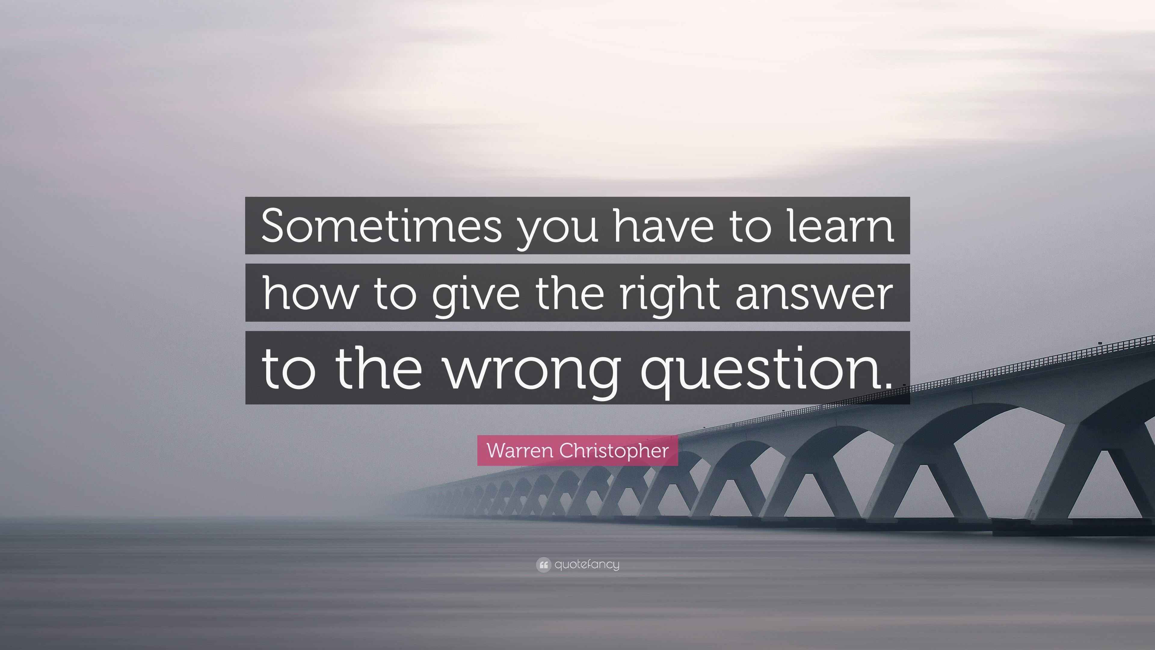 Warren Christopher Quote: “Sometimes you have to learn how to give the ...