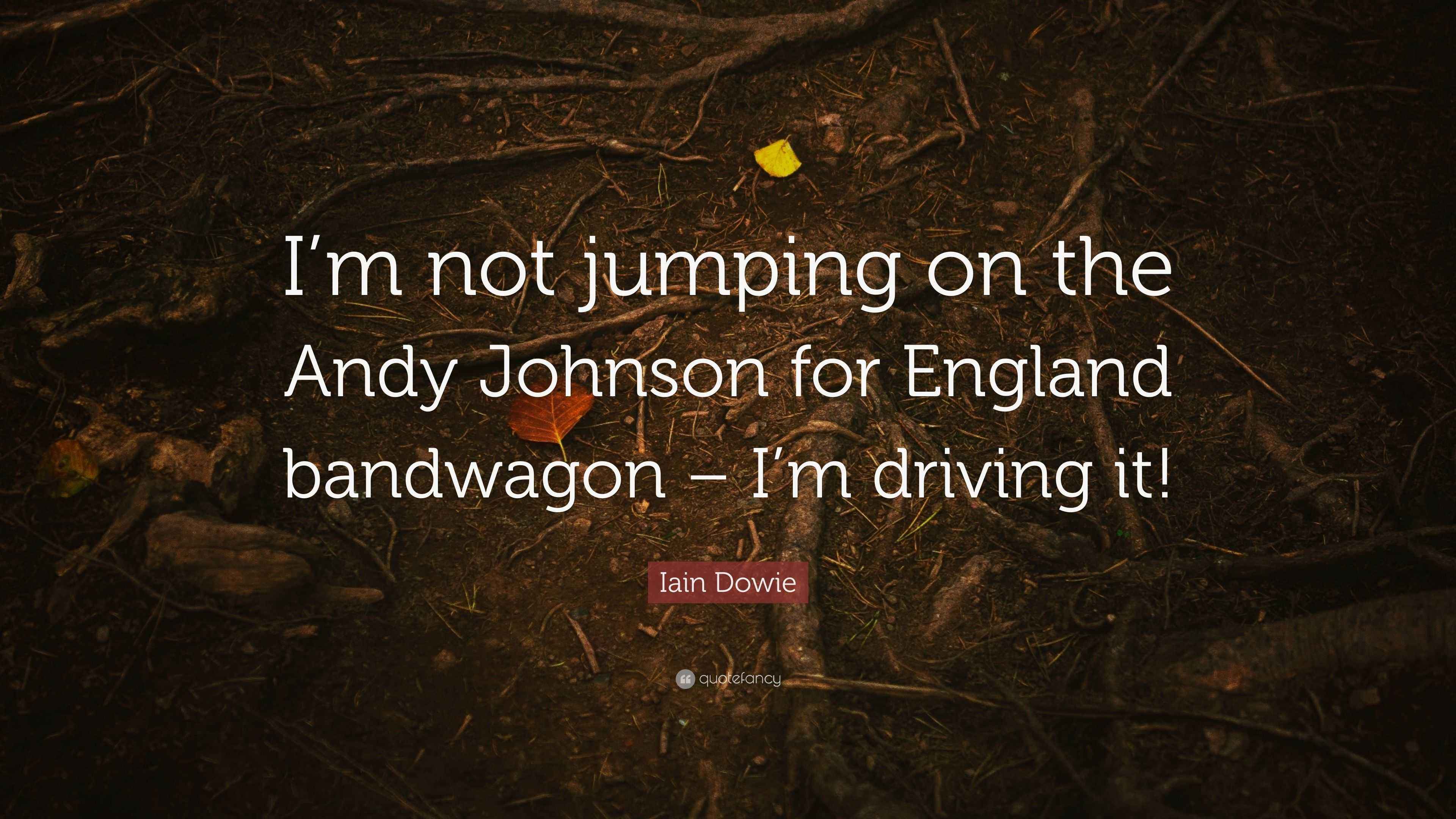 Iain Dowie Quote: “I’m not jumping on the Andy Johnson for England ...