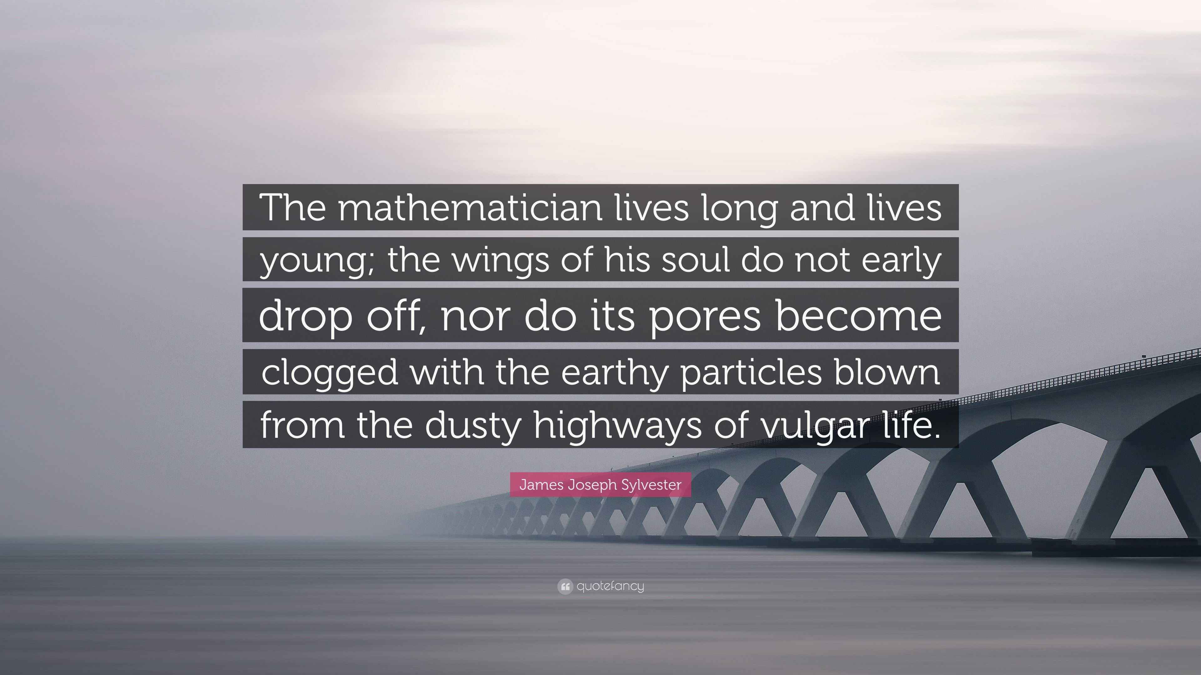 James Joseph Sylvester Quote: “The mathematician lives long and lives ...