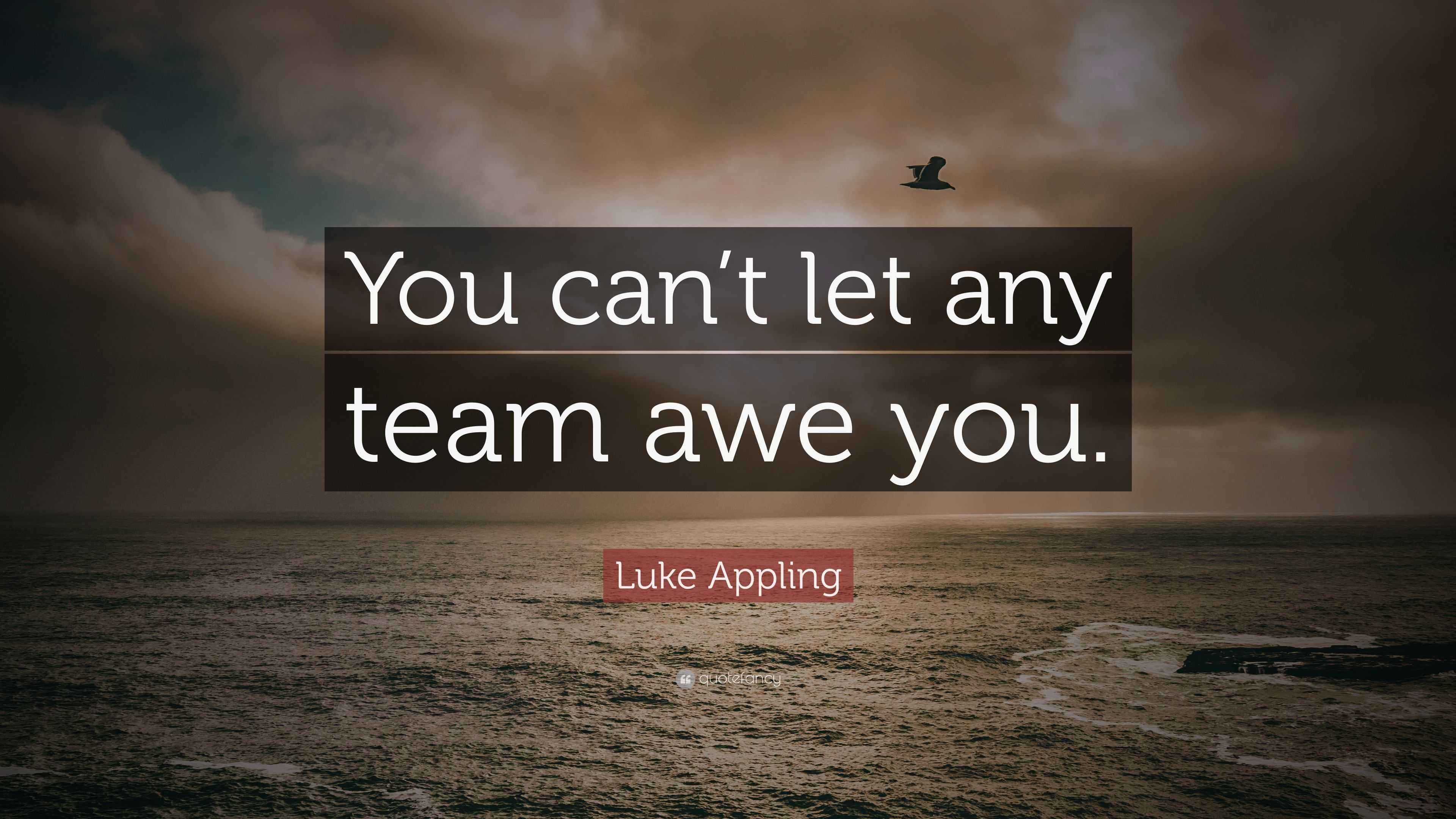 Luke Appling Quote: “You can’t let any team awe you.”