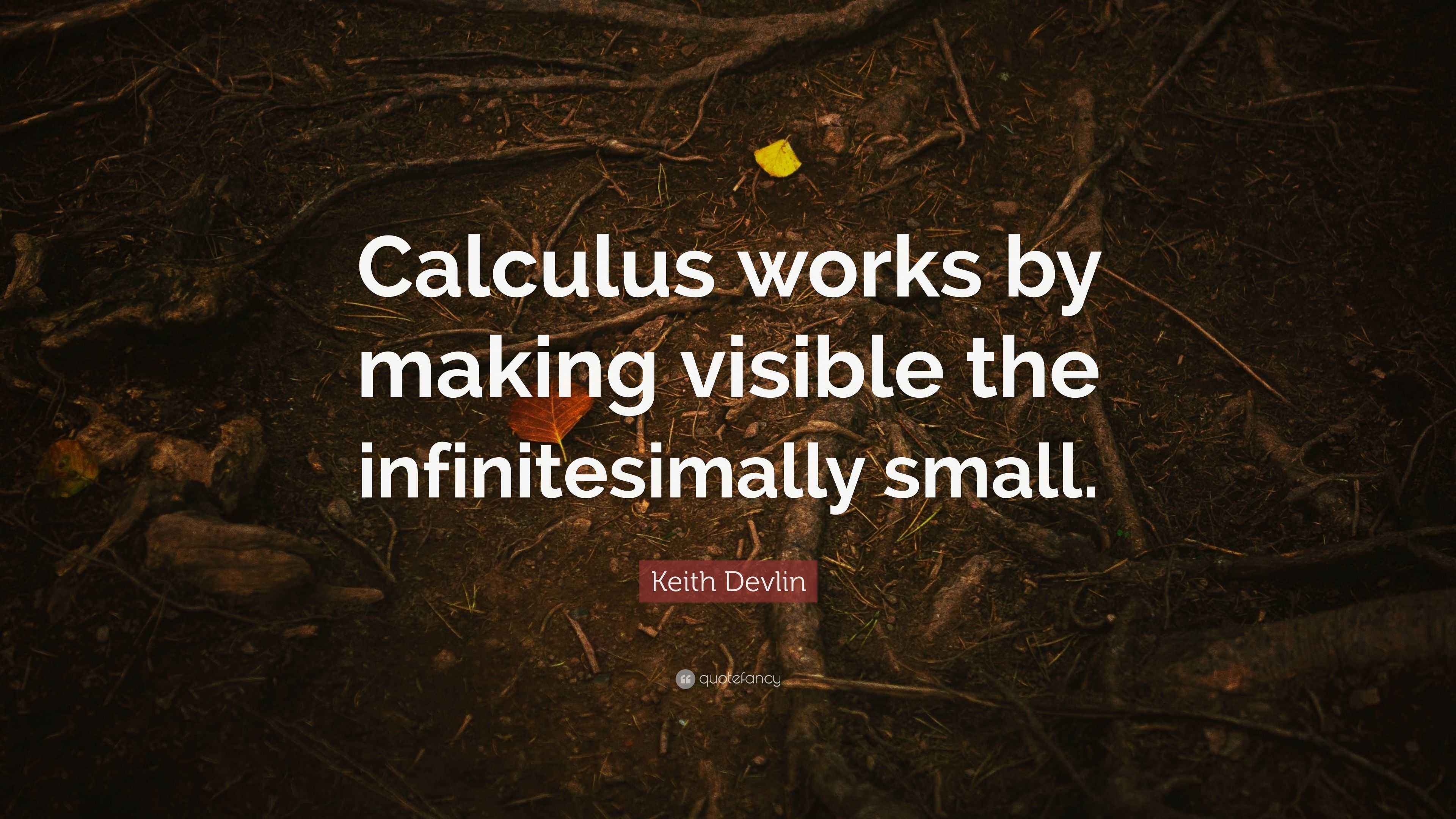 Keith Devlin Quote: “Calculus works by making visible the ...