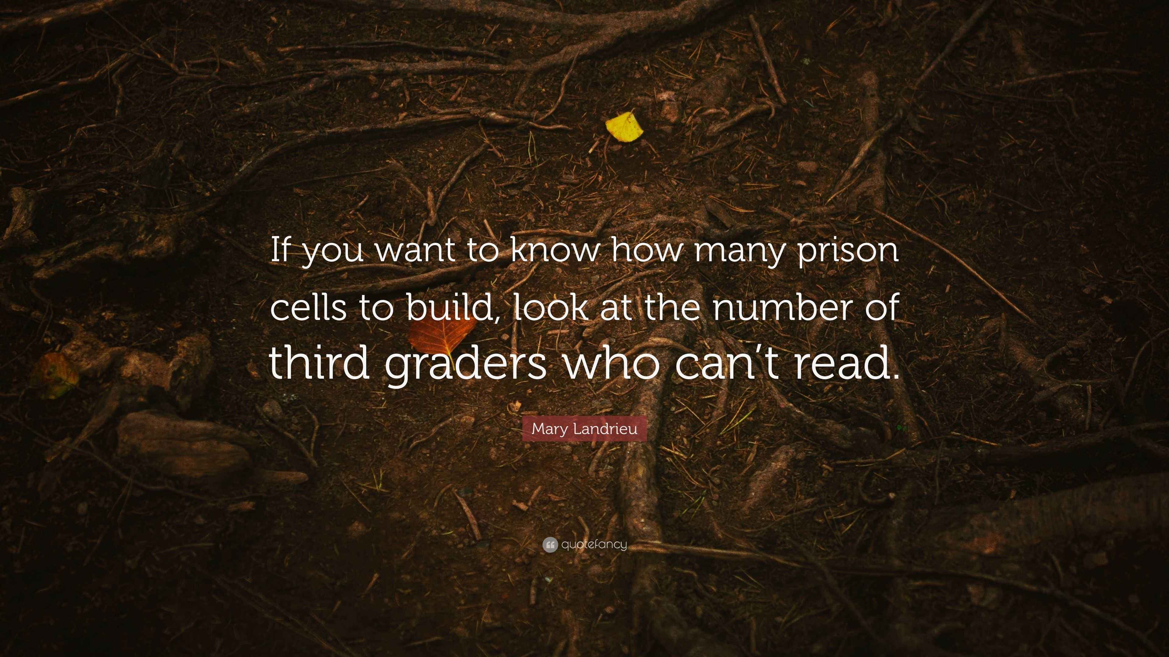 Mary Landrieu Quote: “If you want to know how many prison cells to ...