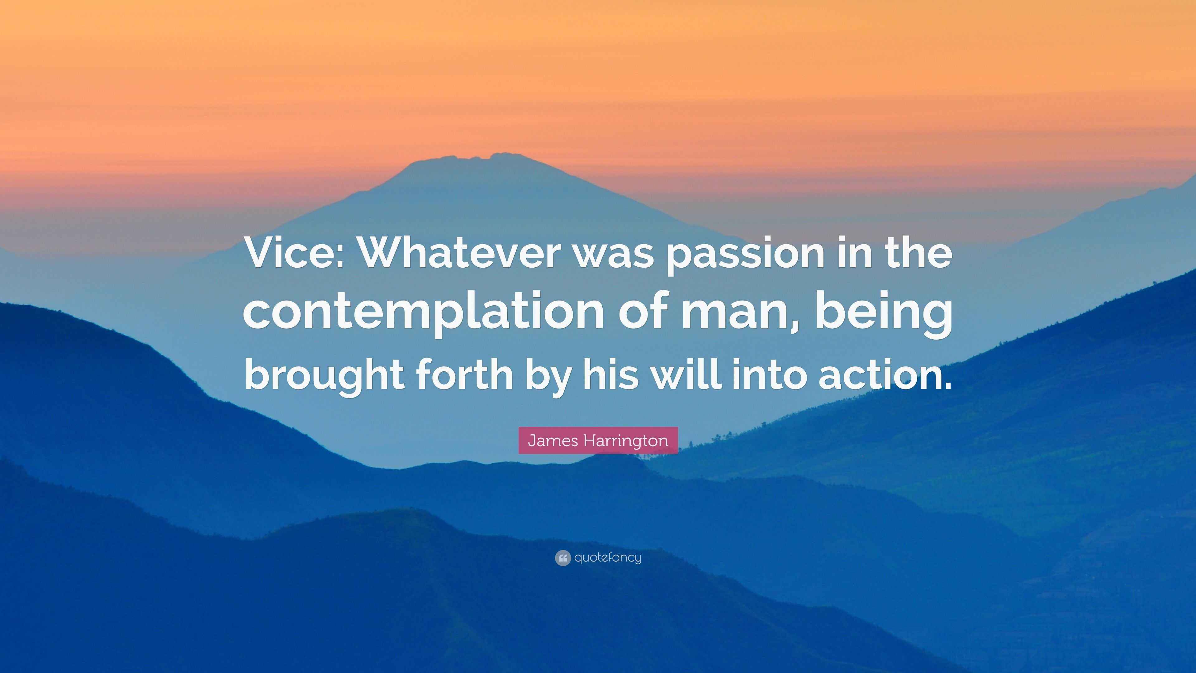 James Harrington Quote: “Vice: Whatever was passion in the ...