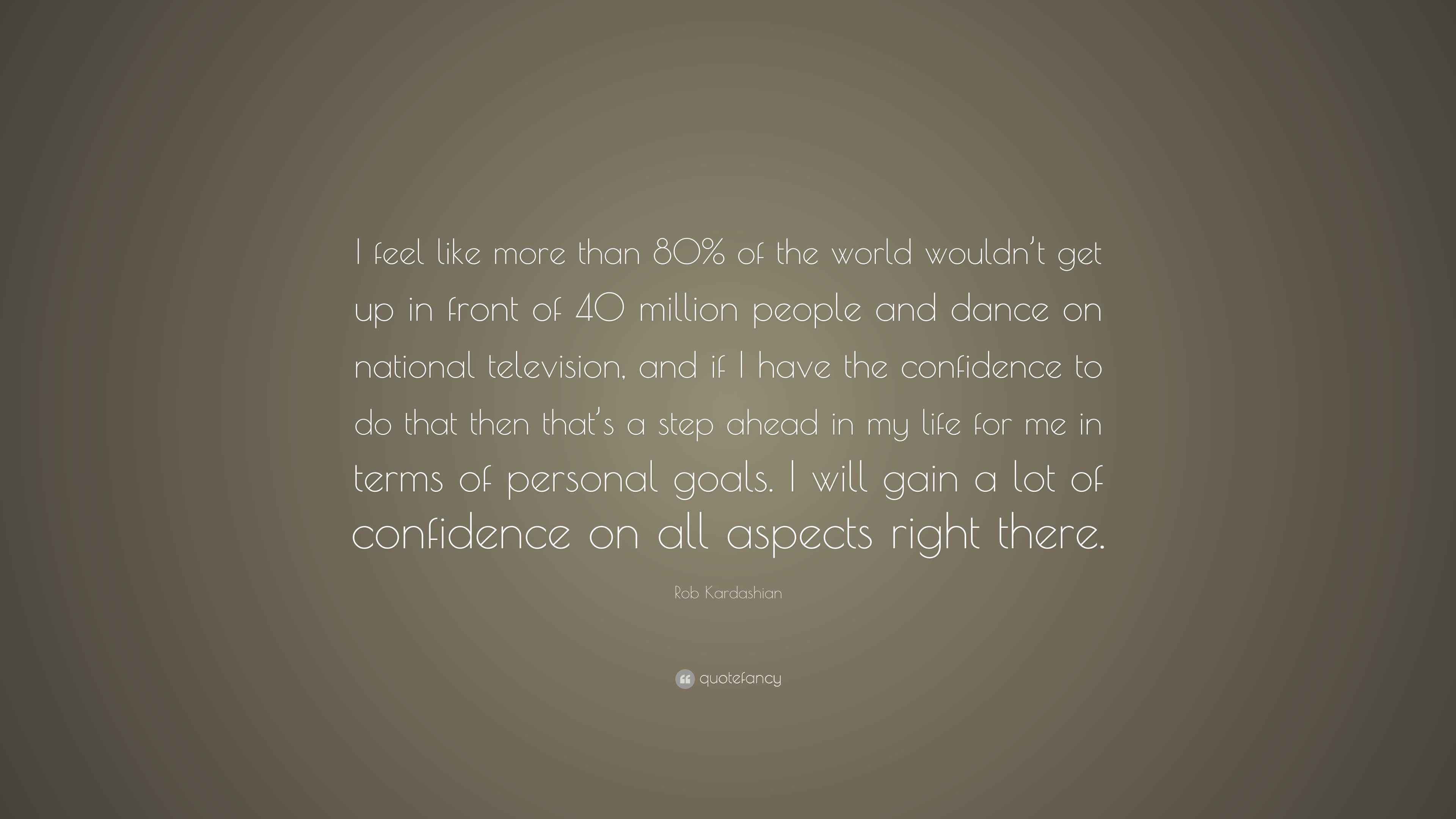 Rob Kardashian Quote: “I feel like more than 80% of the world wouldn’t ...