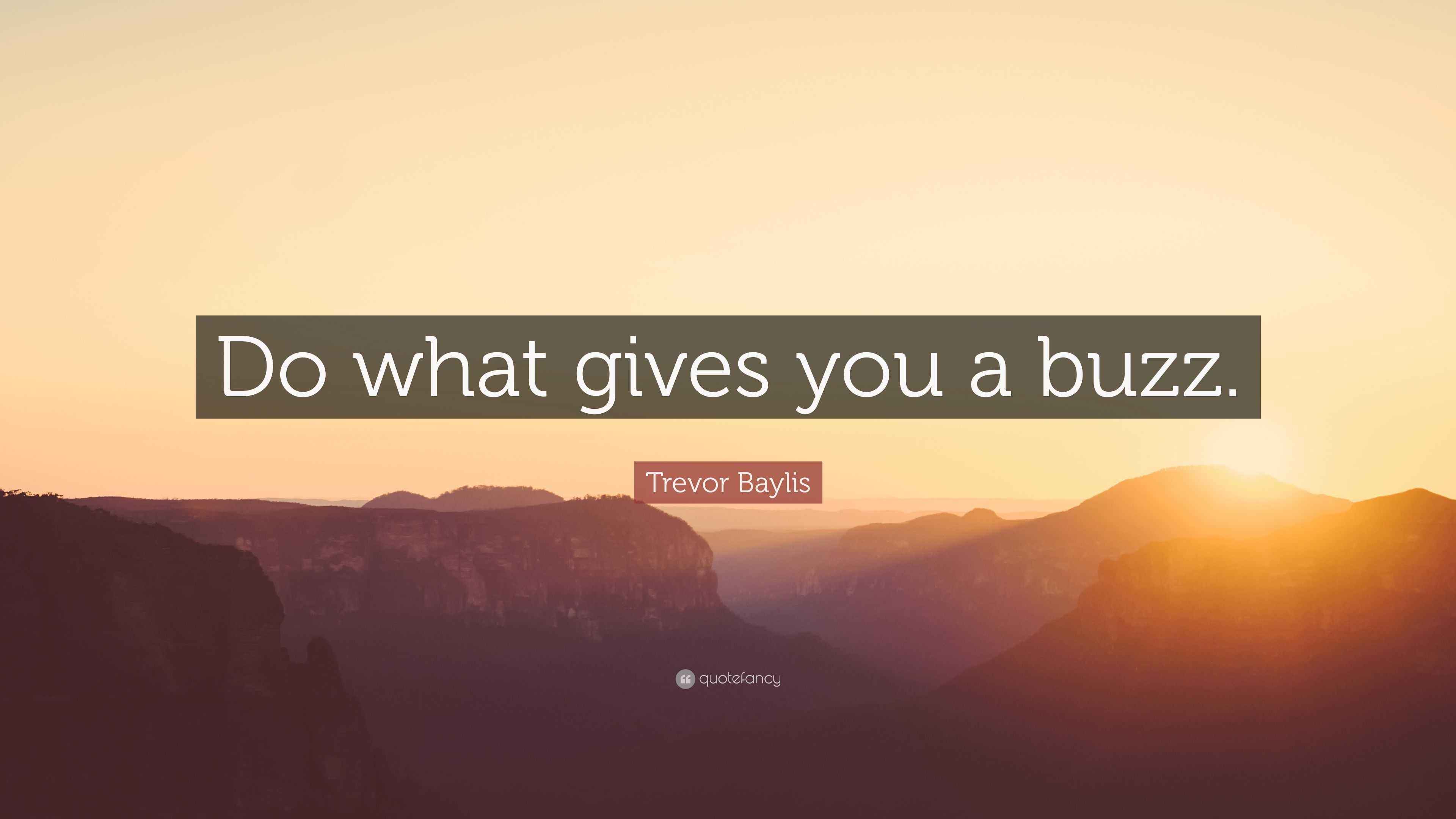Trevor Baylis Quote: “Do what gives you a buzz.”