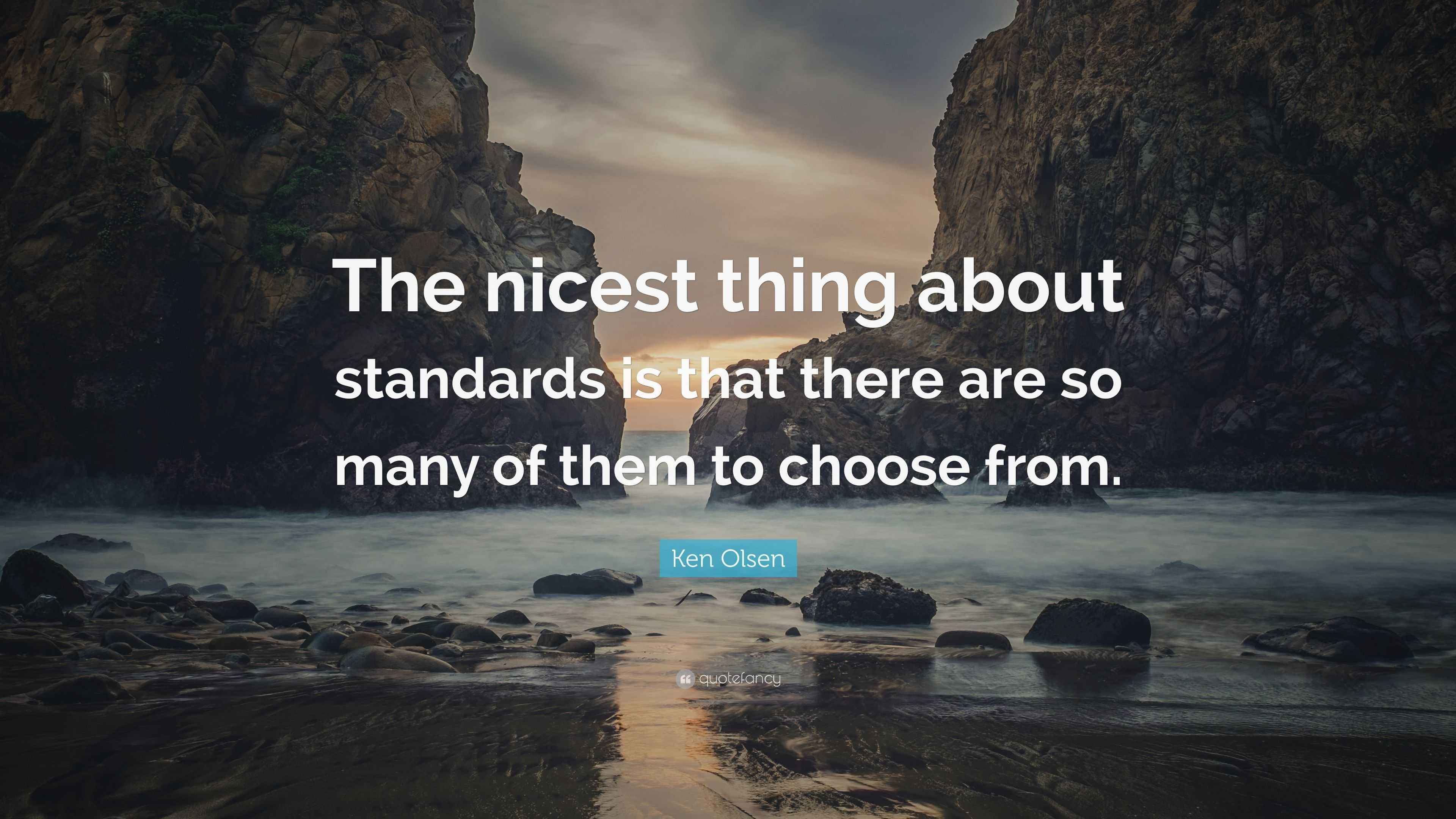 Ken Olsen Quote: “The nicest thing about standards is that there are so ...