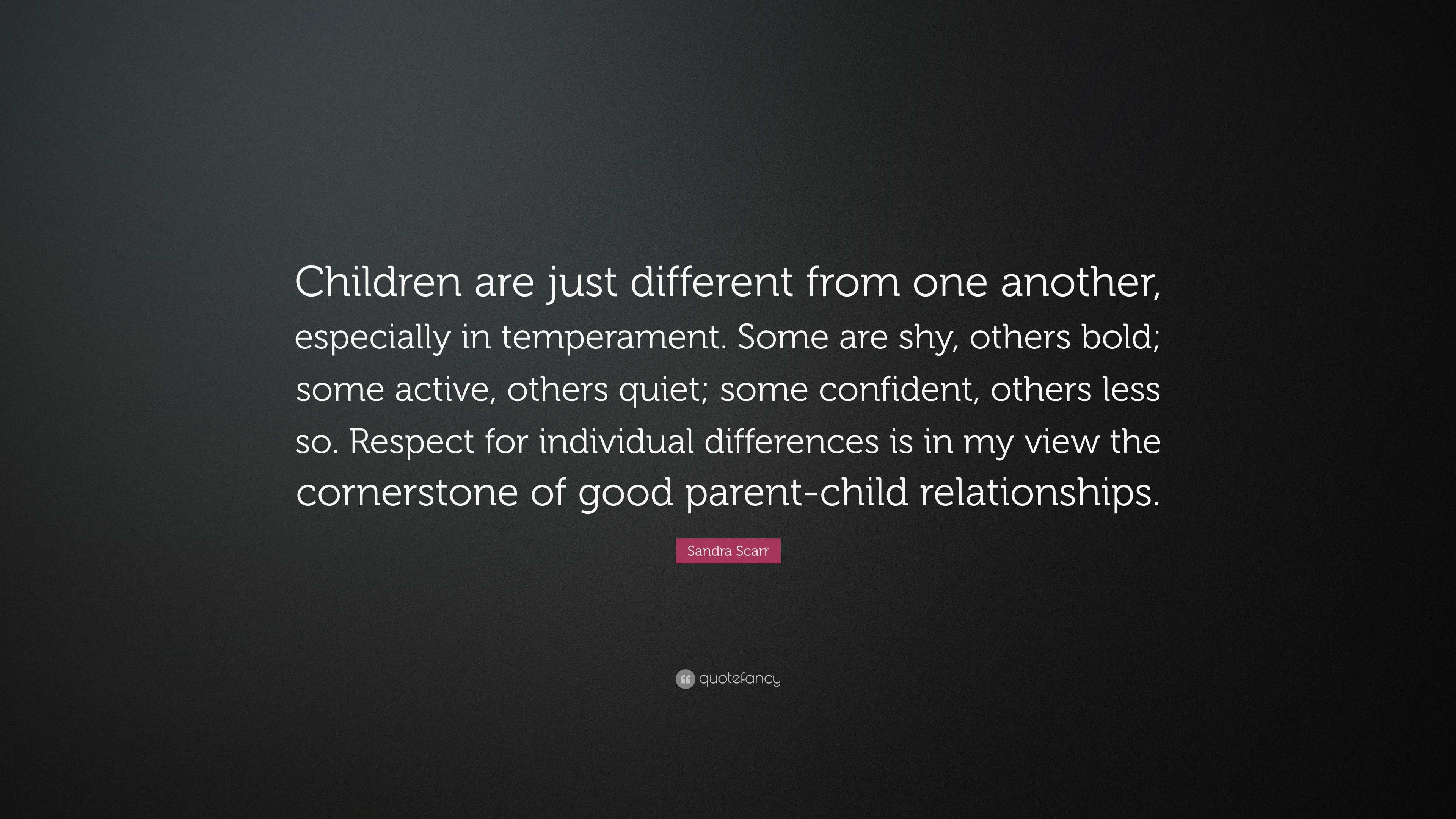 Sandra Scarr Quote: “Children are just different from one another ...