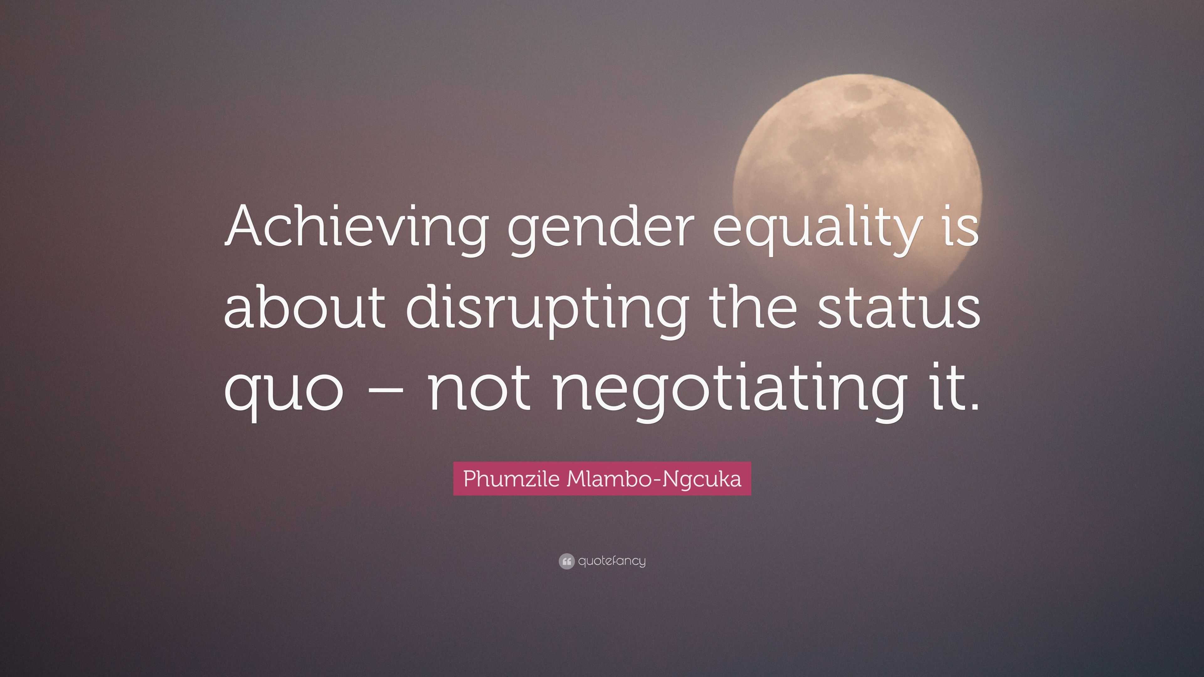 Phumzile Mlambo-Ngcuka Quote: “Achieving gender equality is about ...