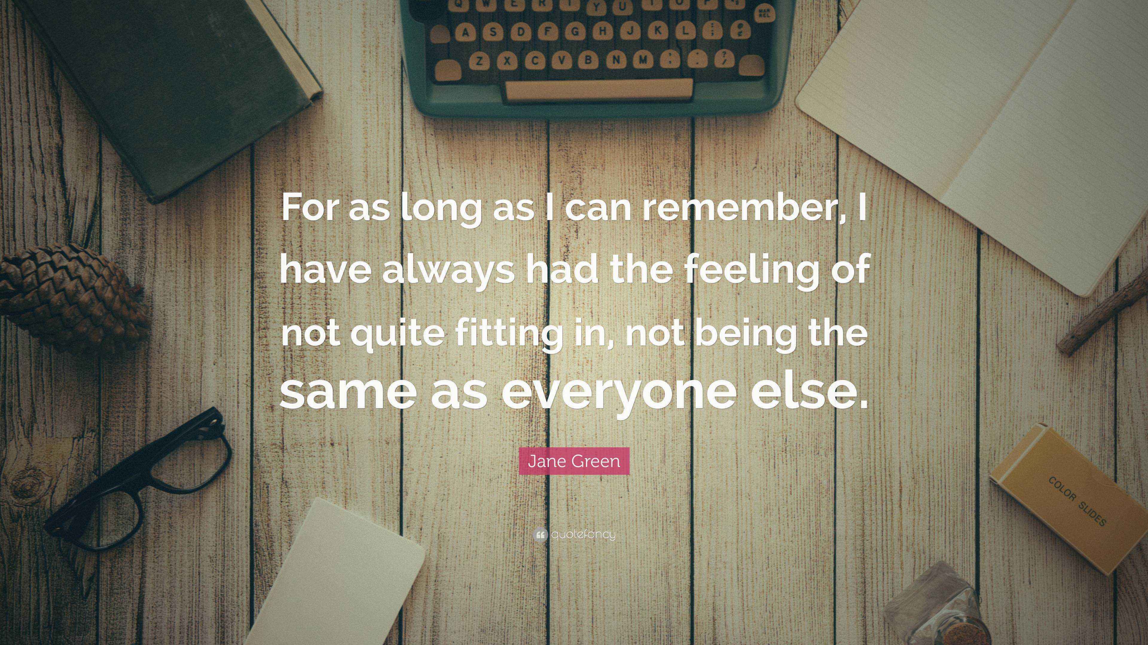 Jane Green Quote: “For as long as I can remember, I have always had the ...