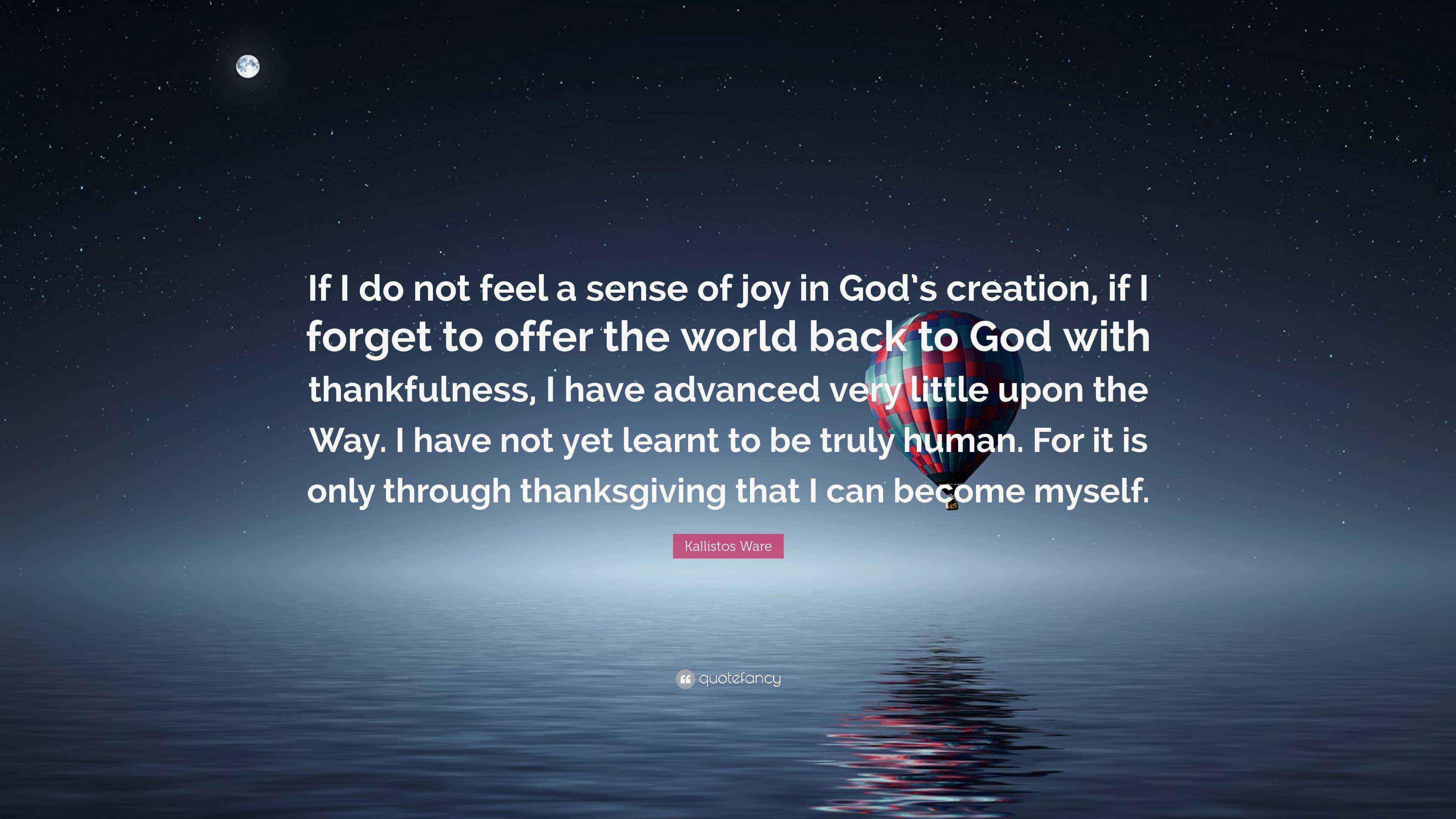 Kallistos Ware Quote: “If I do not feel a sense of joy in God’s ...