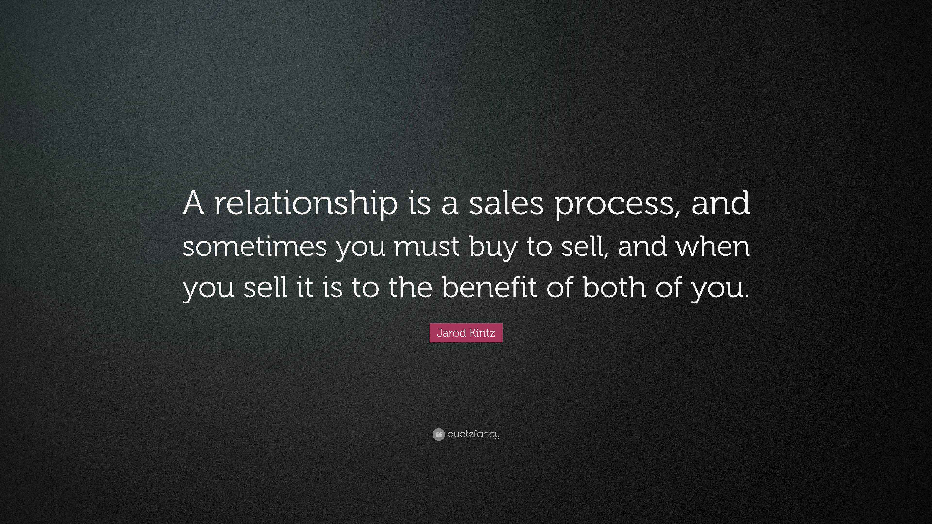 Jarod Kintz Quote: “A relationship is a sales process, and sometimes ...